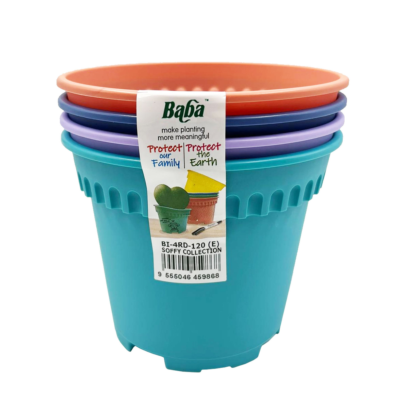 Baba BABA 4PCS Soffy Collection Pot 120mm (Mix Colours) | NTUC FairPrice