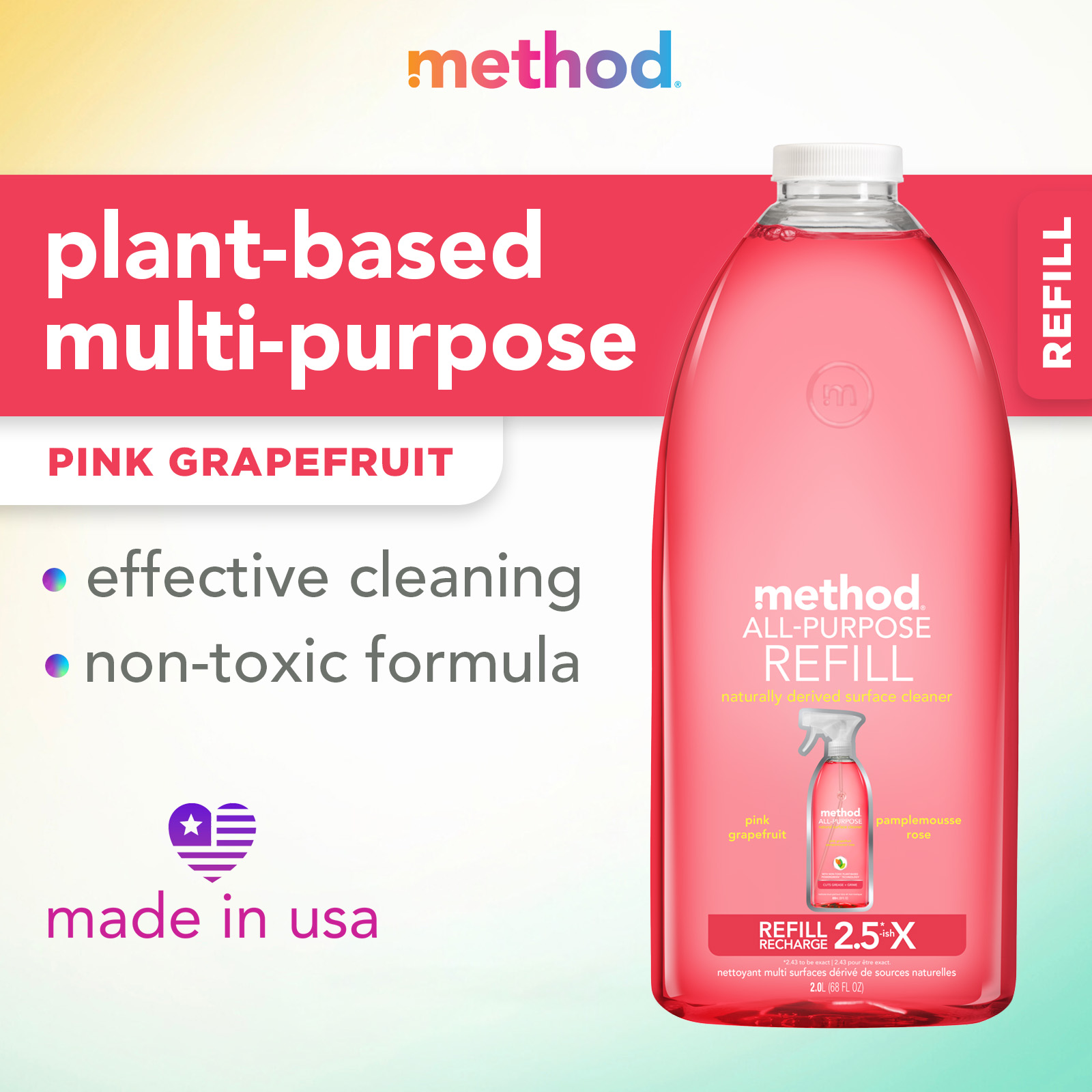 Method All-Purpose Cleaner Refill - Pink Grapefruit | NTUC FairPrice