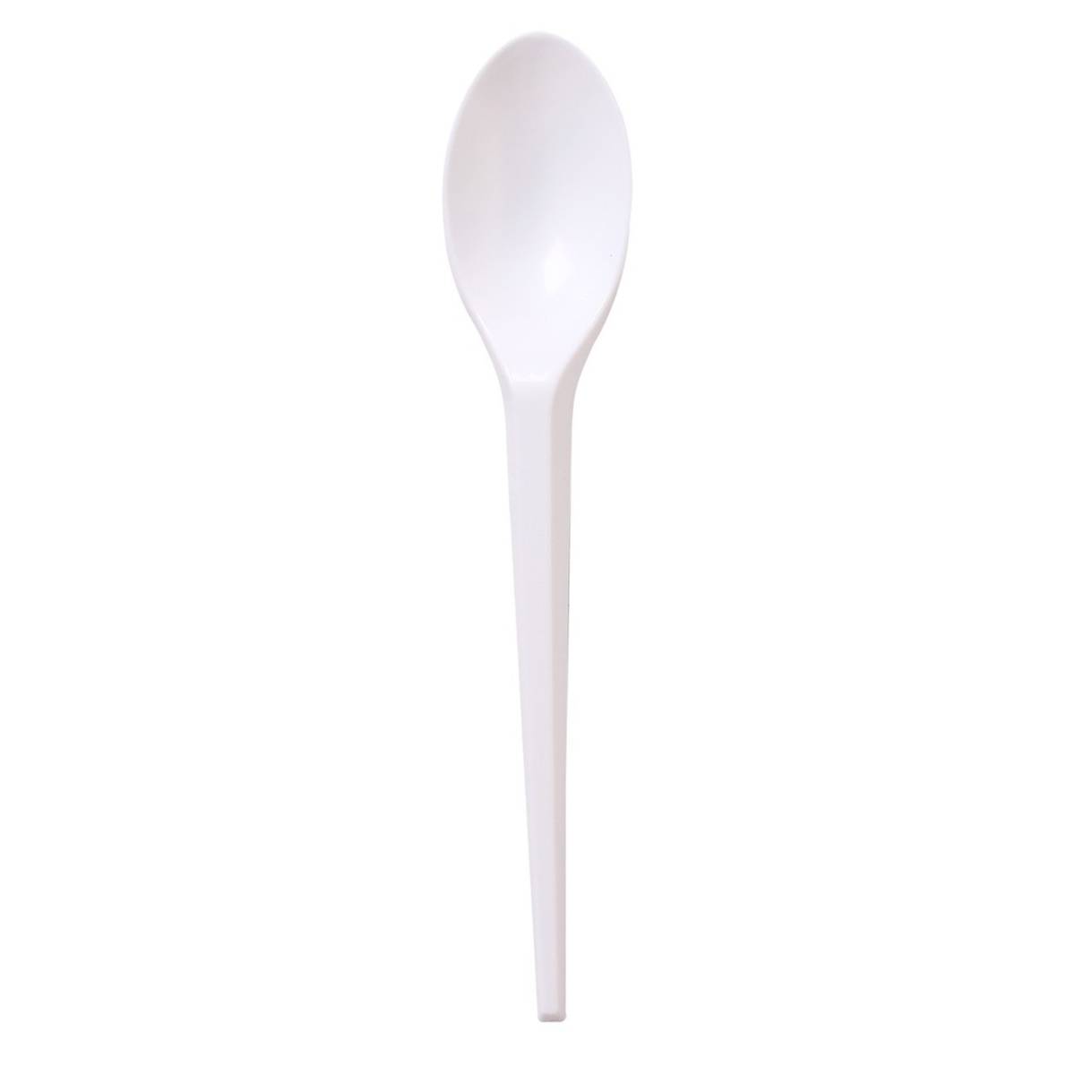MTRADE Disposable 7 Inch White Plastic Spoons | NTUC FairPrice
