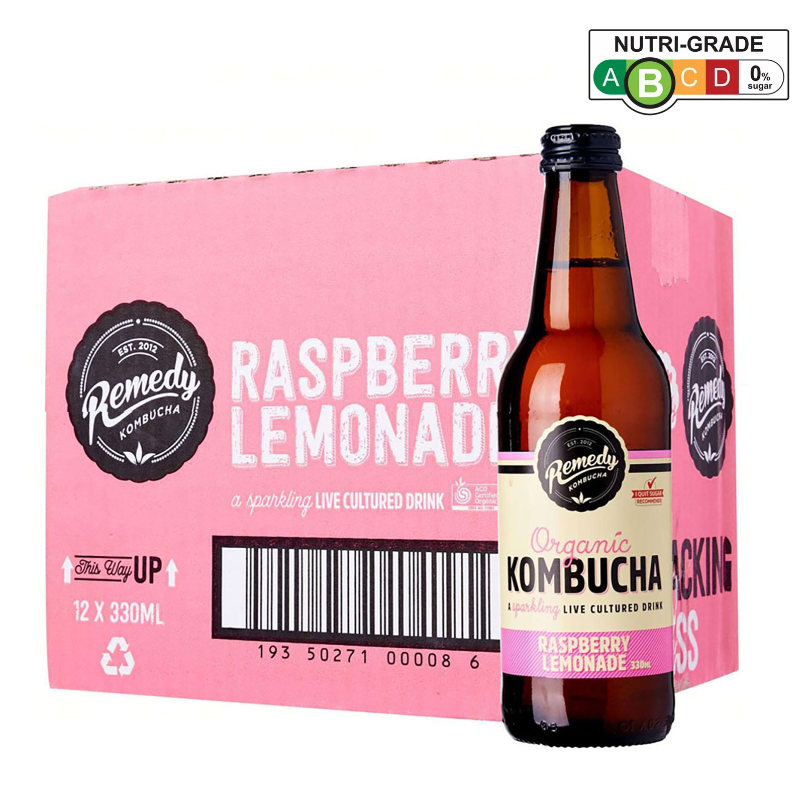 Remedy Organic Kombucha - Raspberry Lemonade | NTUC FairPrice