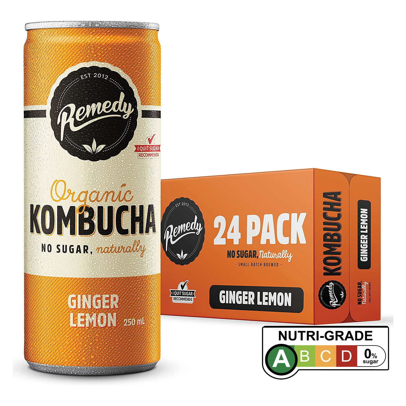 Remedy Organic Kombucha - Ginger & Lemon | NTUC FairPrice
