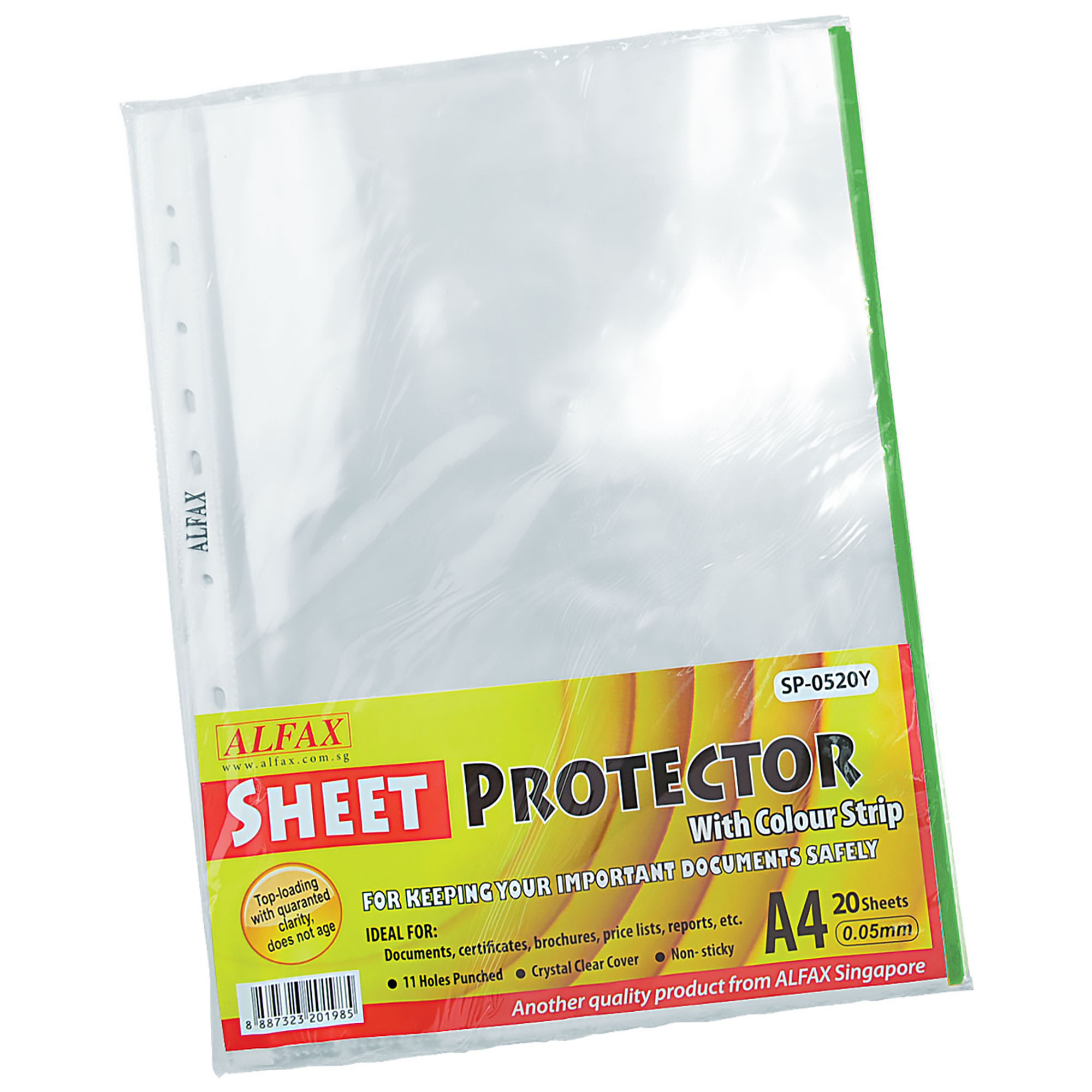ALFAX SP0520G Sheet Protector Refill - Green edge (11 holes) | NTUC ...