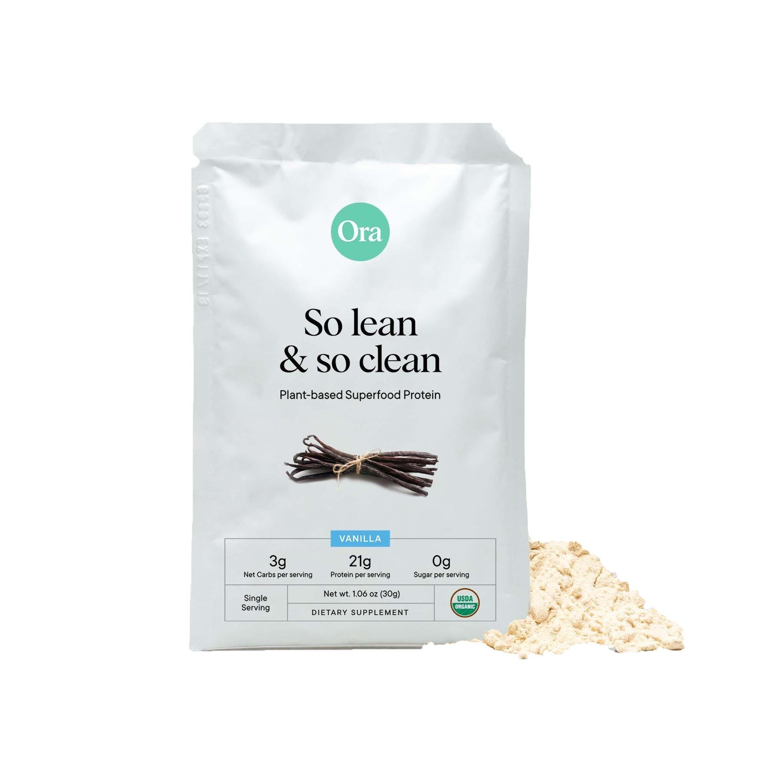 Ora Organic So Lean So Clean Protein Powder Sachet Vanilla | NTUC FairPrice