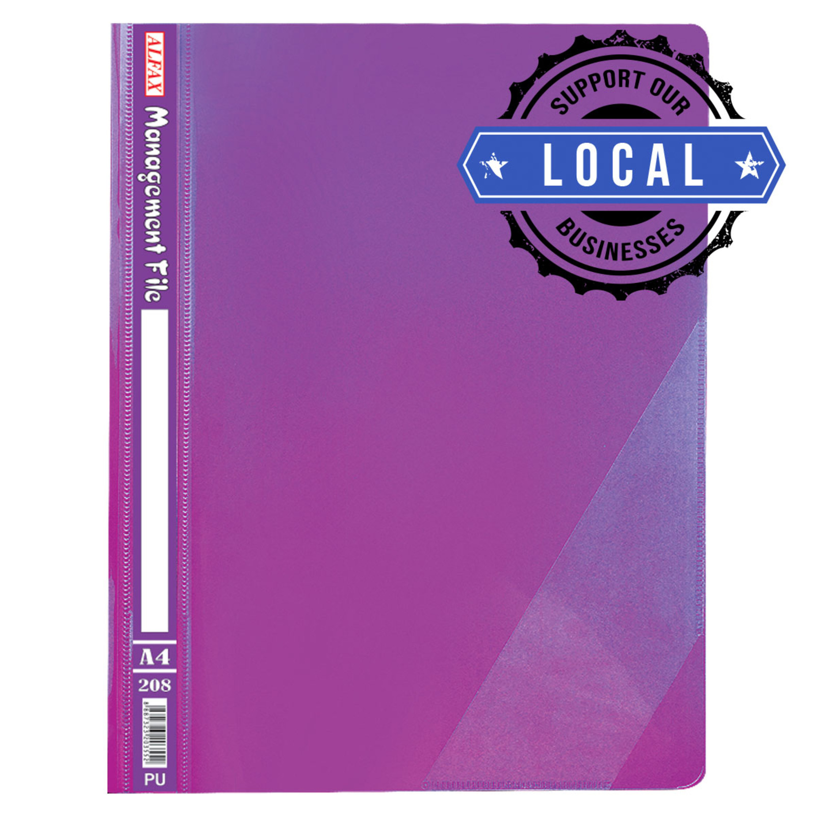 Alfax 208 Management File A4 Purple | NTUC FairPrice