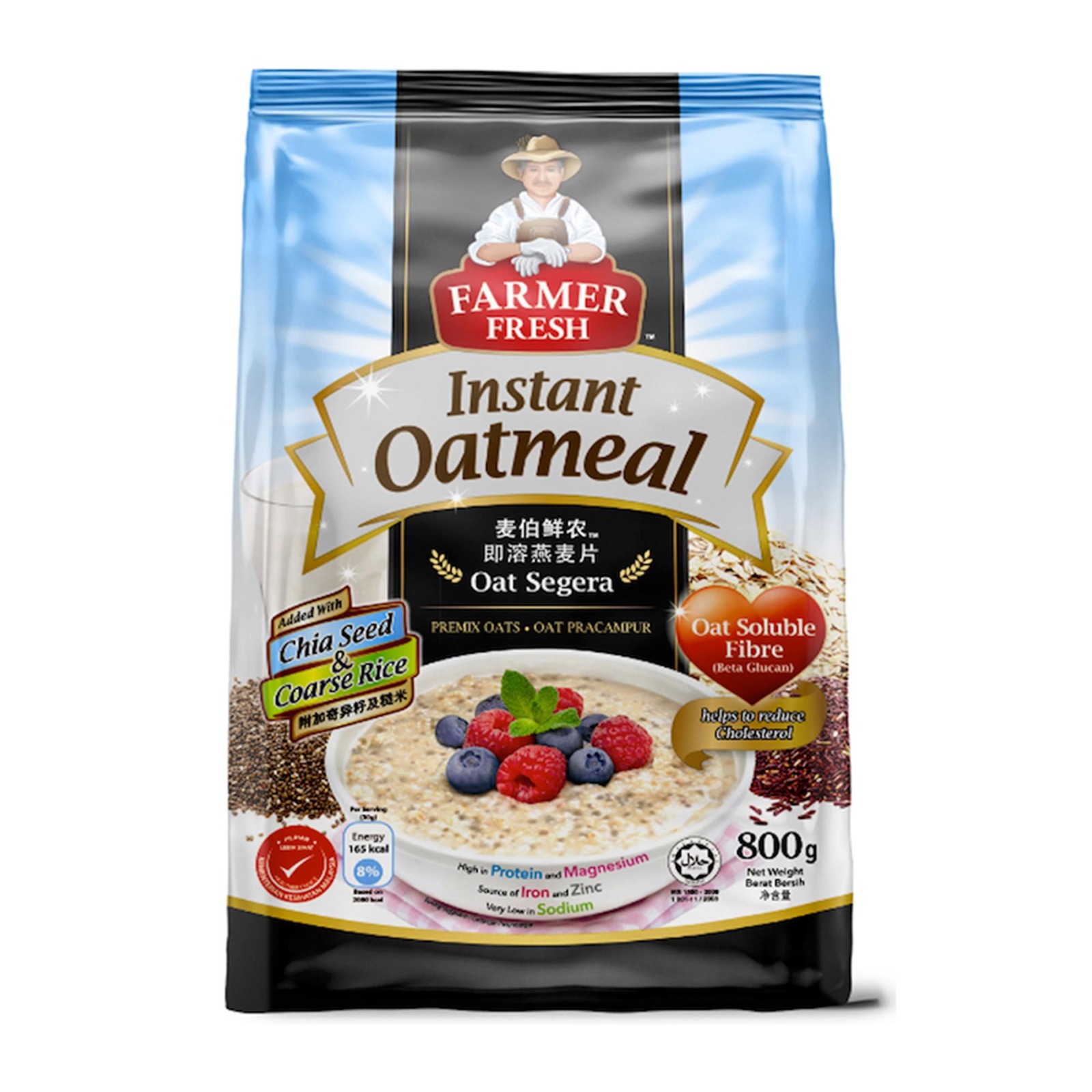 Farmer Fresh Instant Oatmeal with Chia Seeds And Coarse Rice | NTUC ...