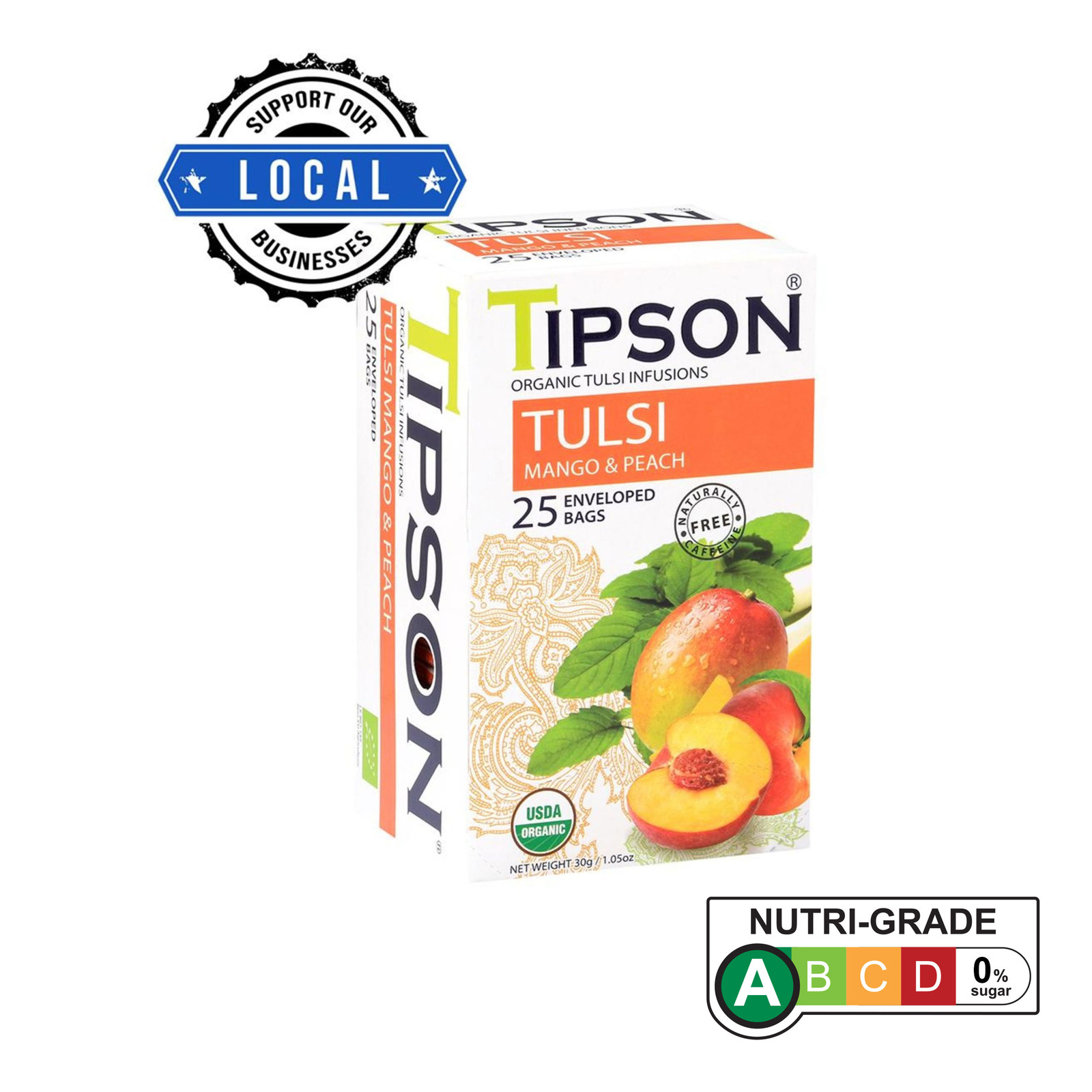 Tipson Caffeine-Free Organic Tulsi Mango & Peach Infusions | NTUC FairPrice