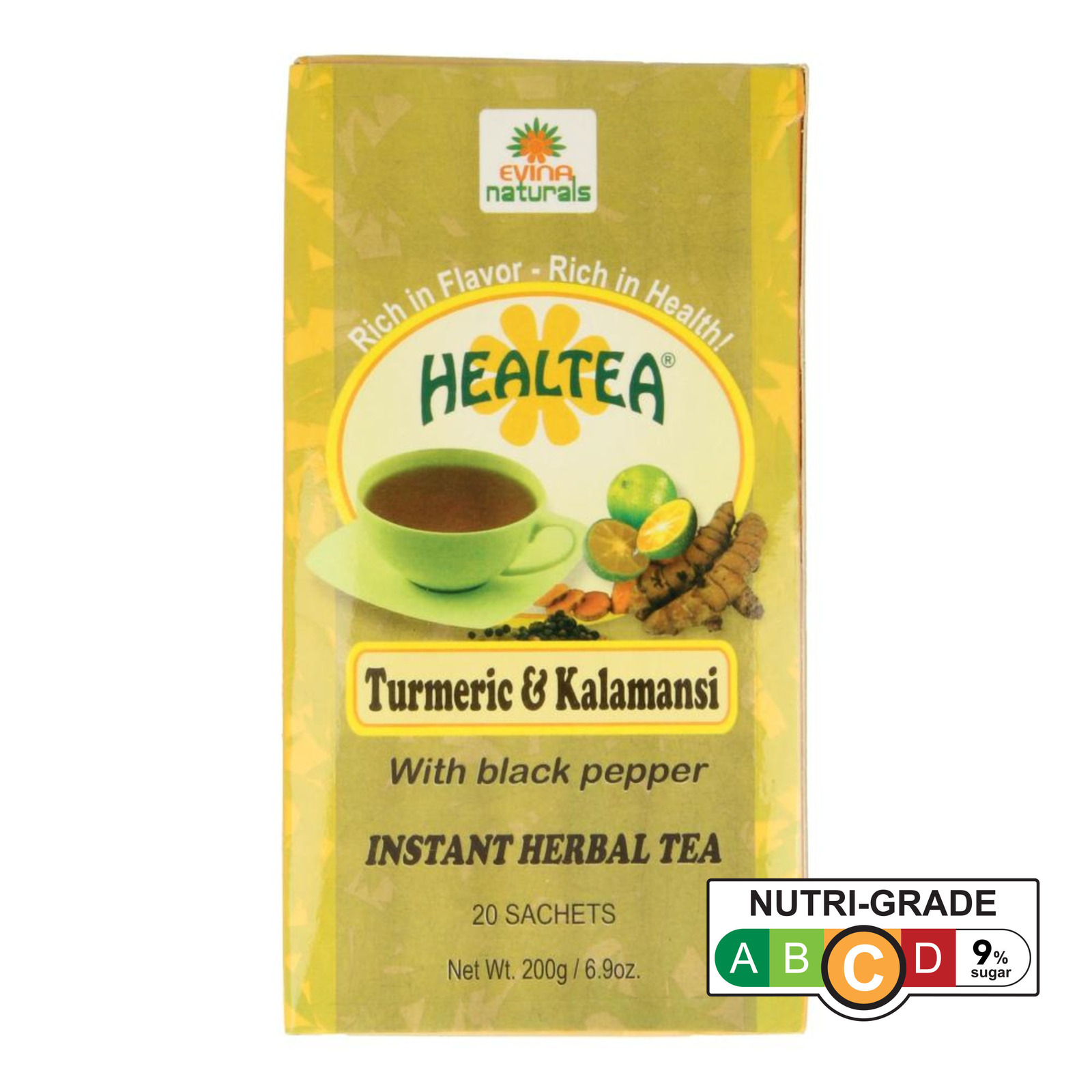 Evina Naturals Turmeric & Citrus Instant Herbal Tea | NTUC FairPrice