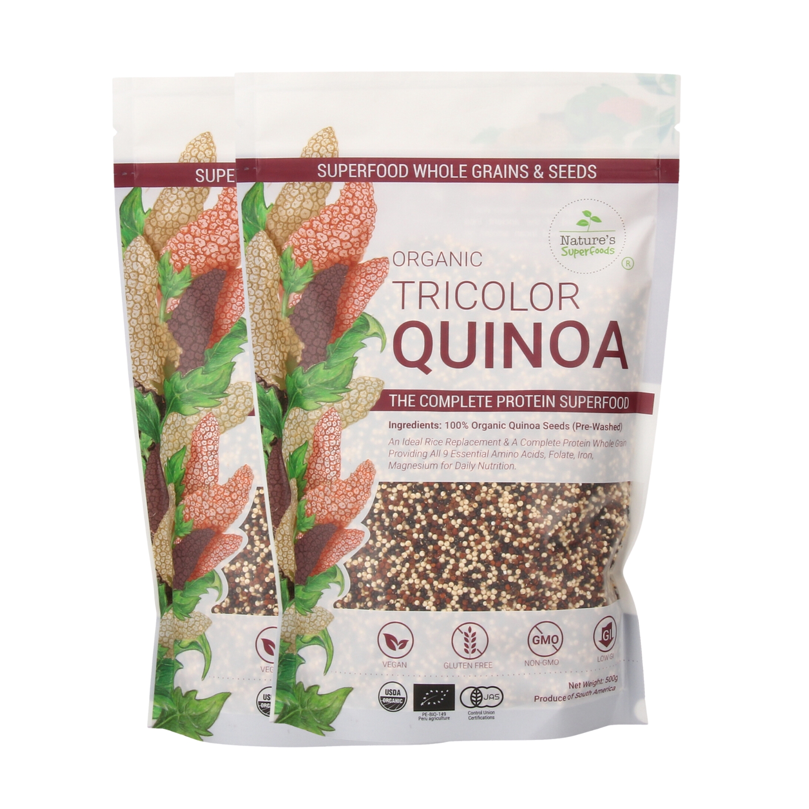 Nature's Superfoods Premium Organic Tricolor Quinoa Seeds | NTUC FairPrice