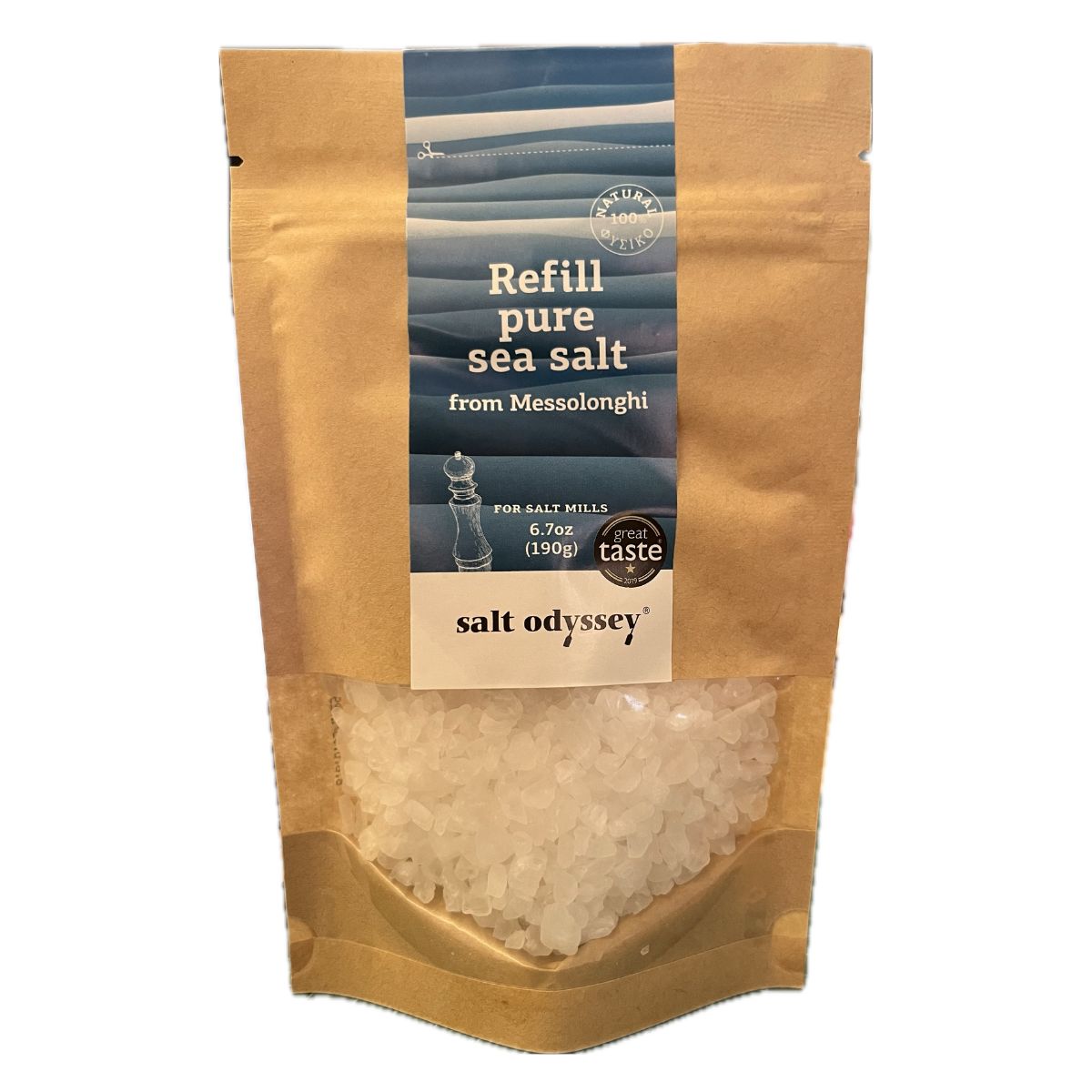 Salt Odyssey Greek Pure Coarse Sea Salt In A Refill Pack | NTUC FairPrice
