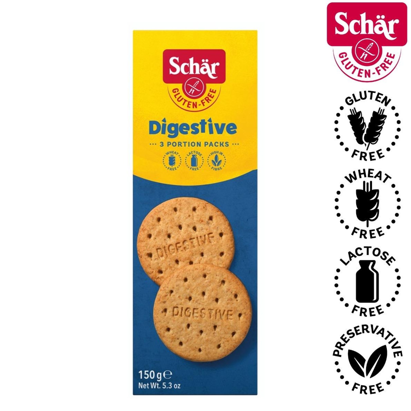 Schar Digestive Cookies - Gluten Free 3 X 50G | NTUC FairPrice