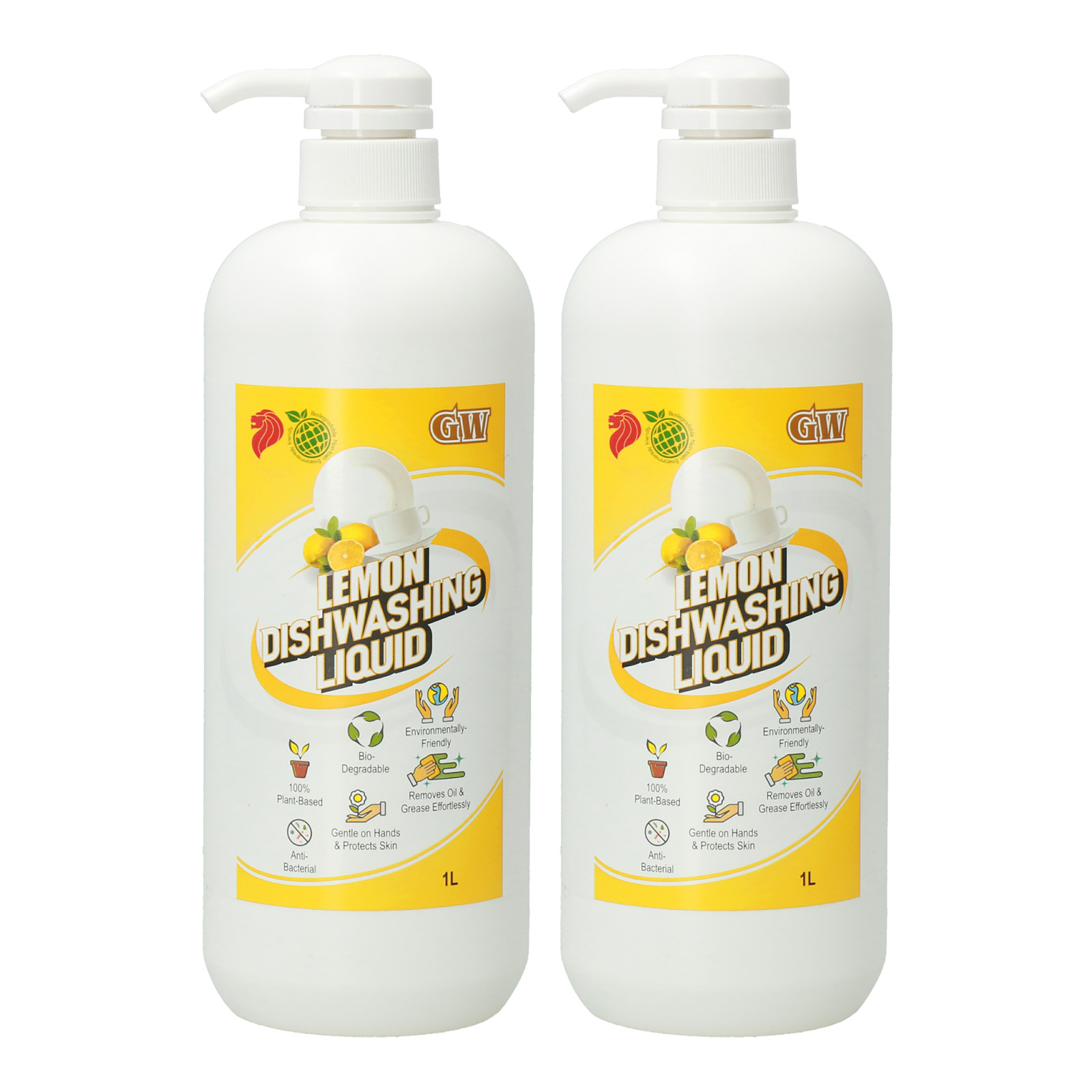 GW Anti-bacterial Dishwashing Liquid Pack - Lemon | NTUC FairPrice