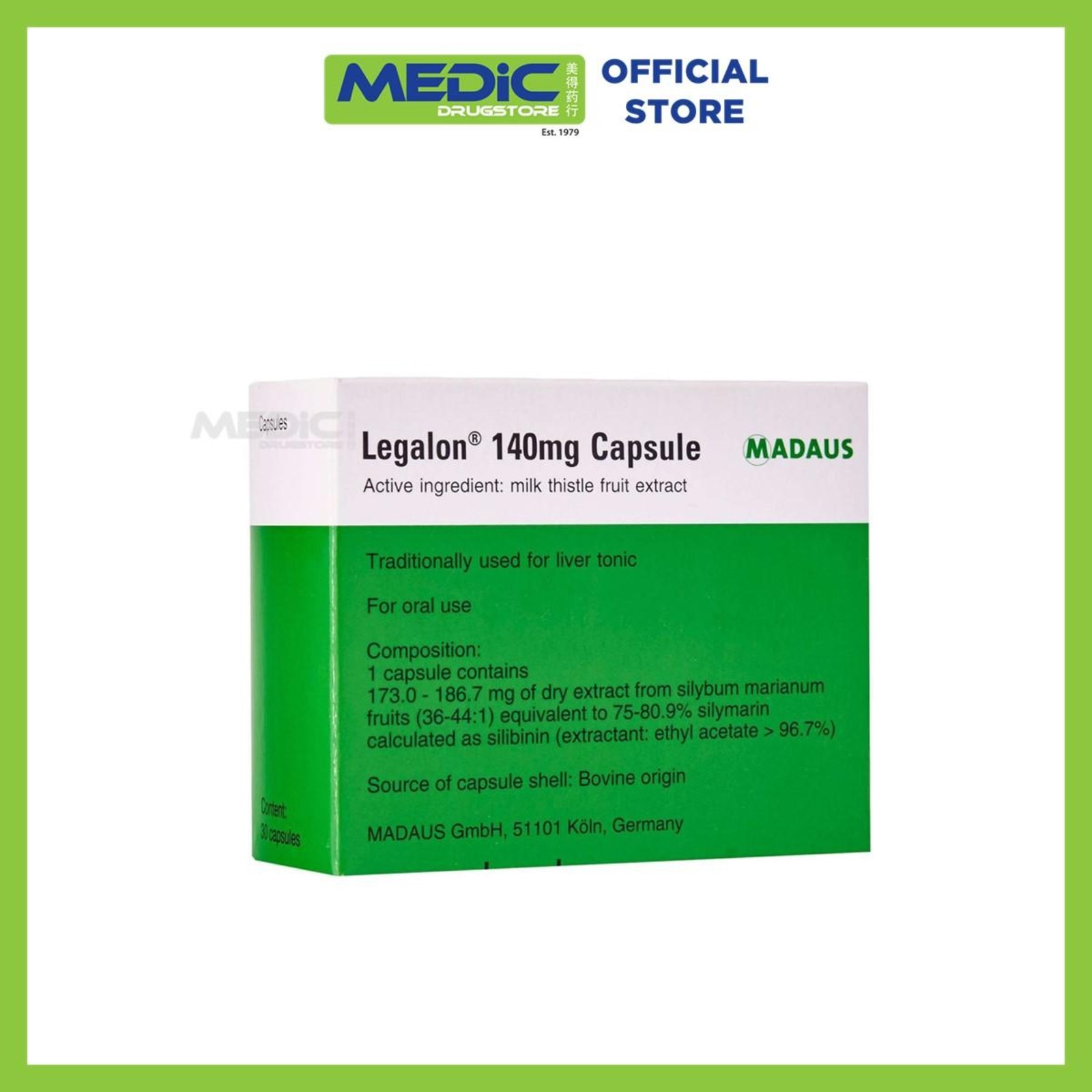 Madaus Legalon 140Mg Capsule 30s - By Medic Drugstore | NTUC FairPrice