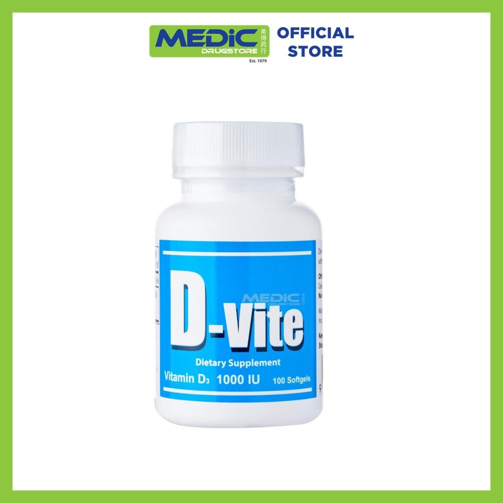 D-Vite Vitamin D3 1000 Iu - By Medic Drugstore | NTUC FairPrice