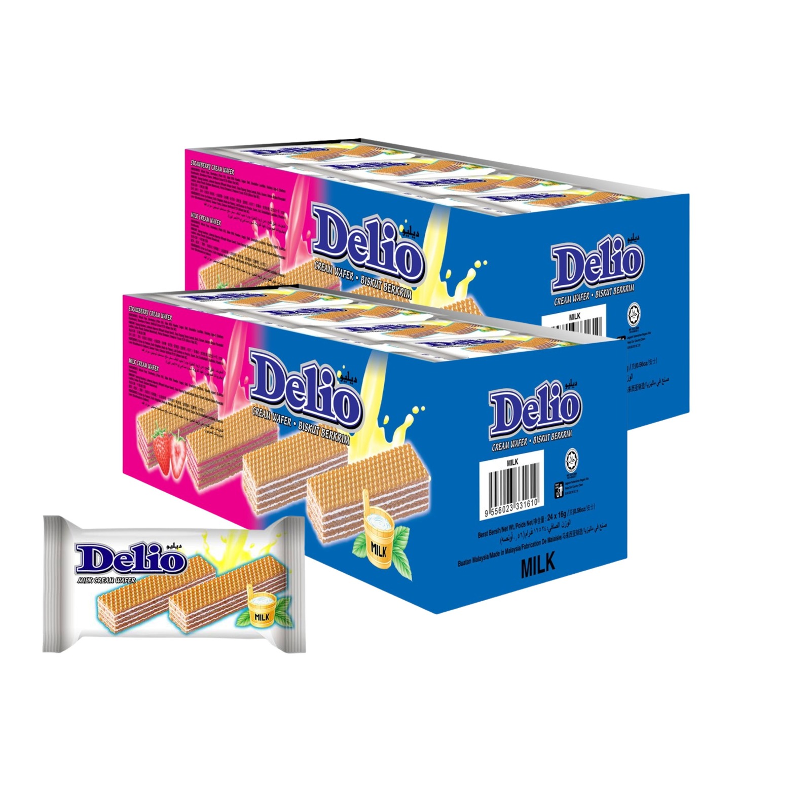 Delio Wafer Chocolate latest Strawberry Milk Orange