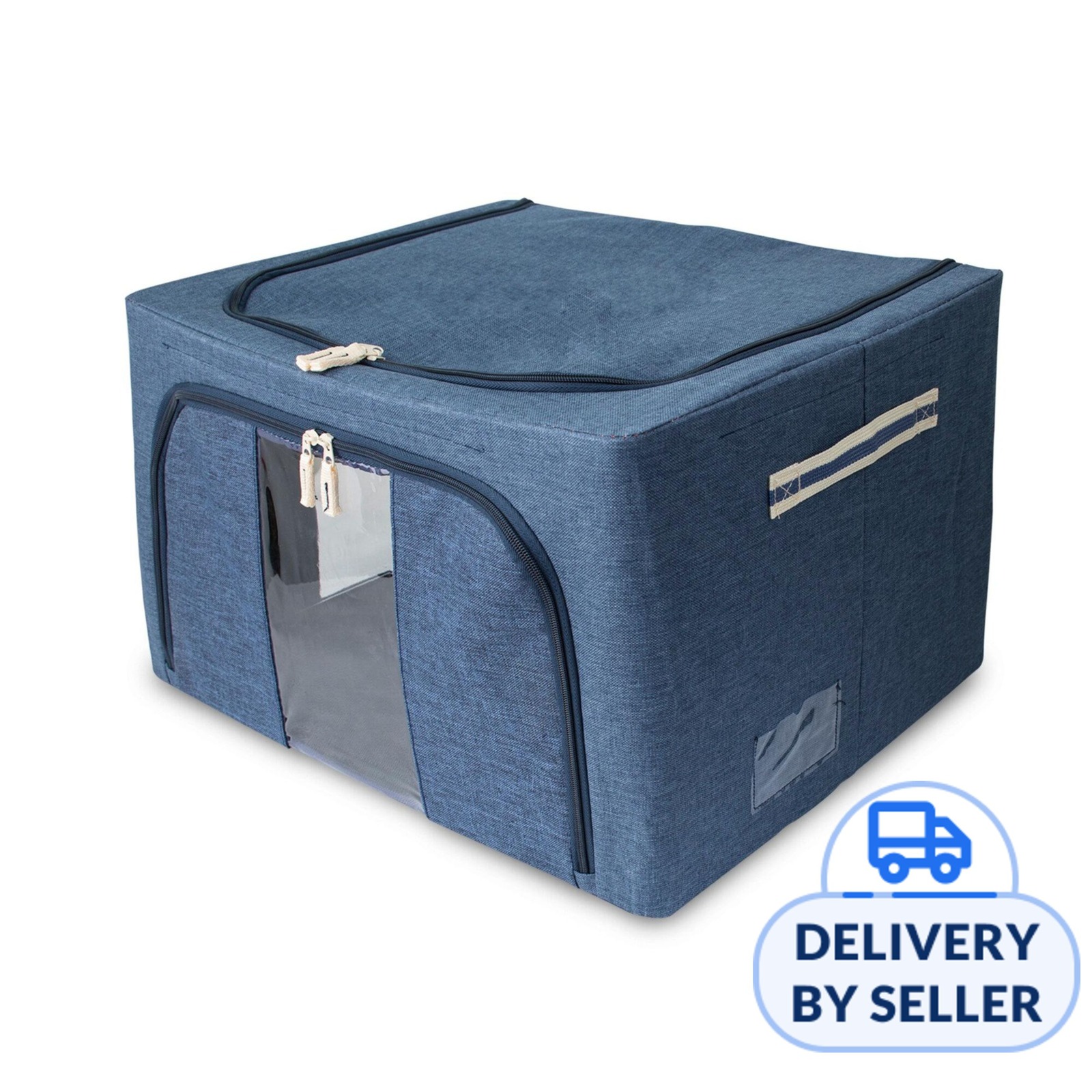 HOUZE Foldable Linen Storage Box - BLUE | NTUC FairPrice