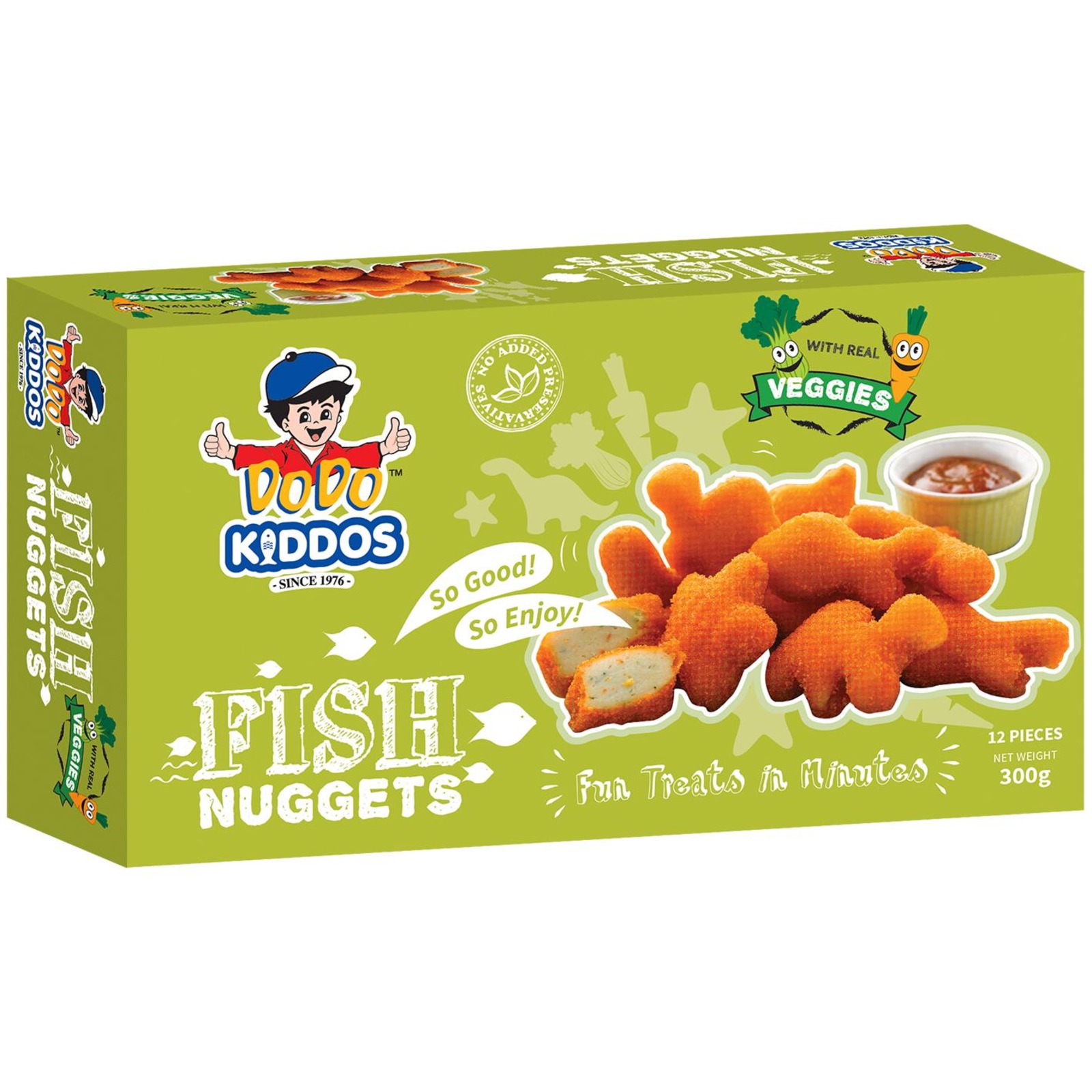 DODO Kiddos Fish Nuggets - Mixed Vege | NTUC FairPrice
