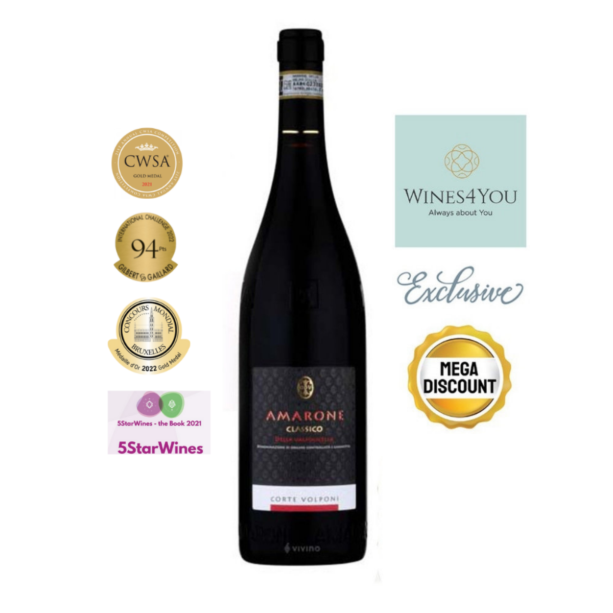 Corte Volponi Amarone Valpolicella DOCG Classico RedWine 2019 | NTUC ...
