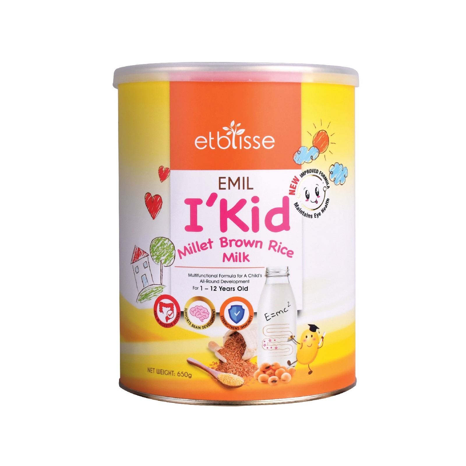 Etblisse Etblisse Emil I'Kid Millet Brown Rice Milk | NTUC FairPrice
