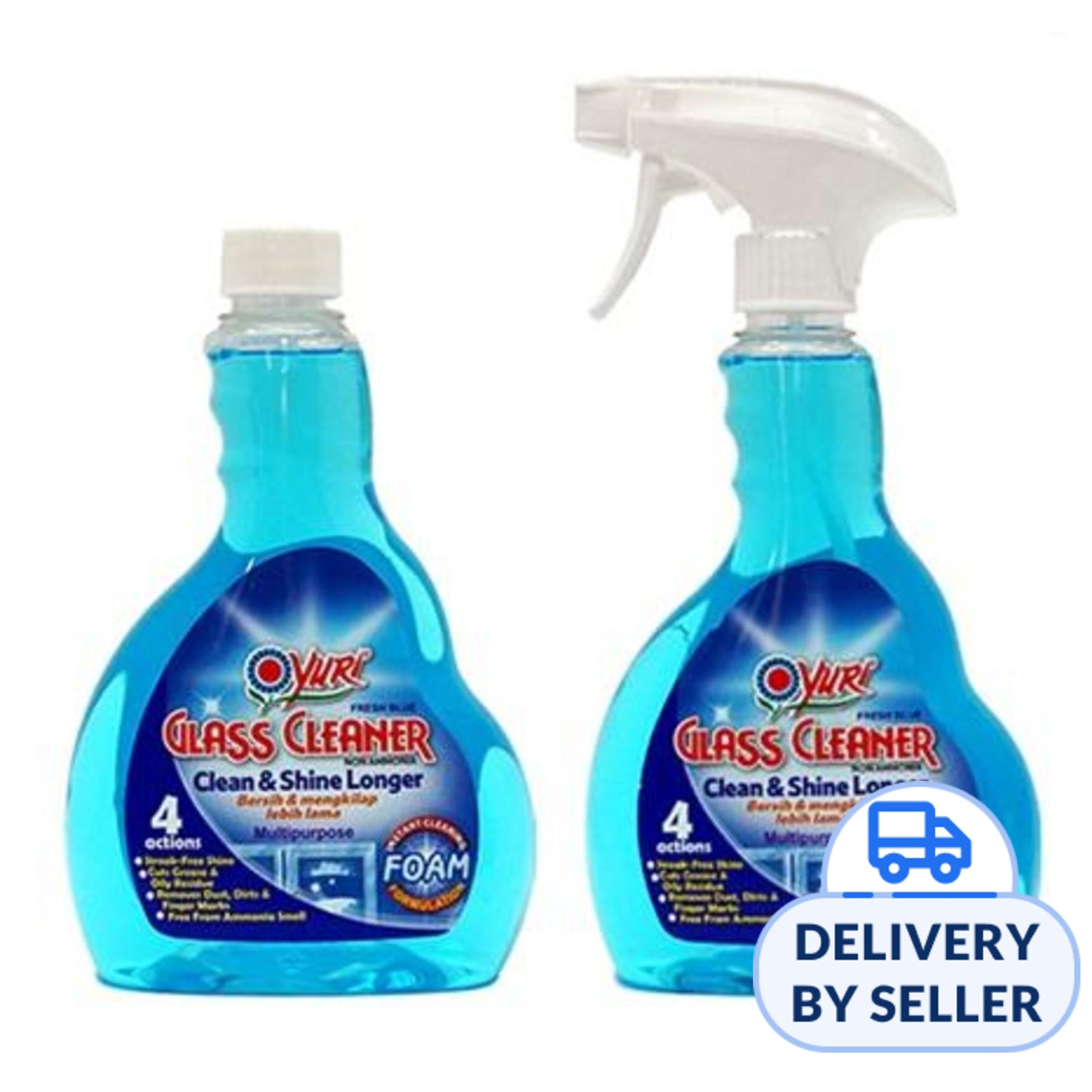 Yuri Multi-Purpose Glass Cleaner Fresh Blue (Ammonia Free) | NTUC FairPrice