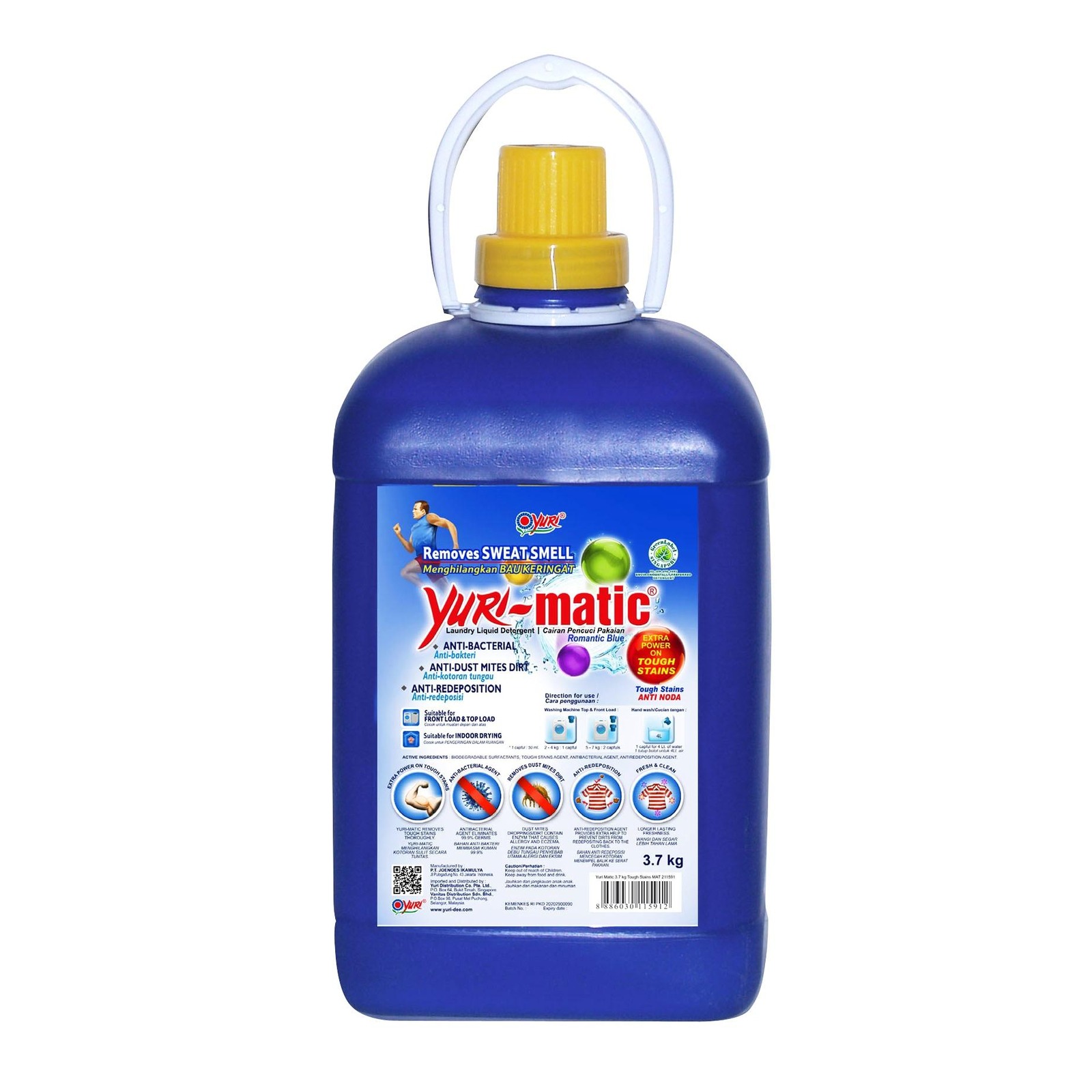 Yuri-matic Antibacterial Laundry Liquid Tough Stains | NTUC FairPrice