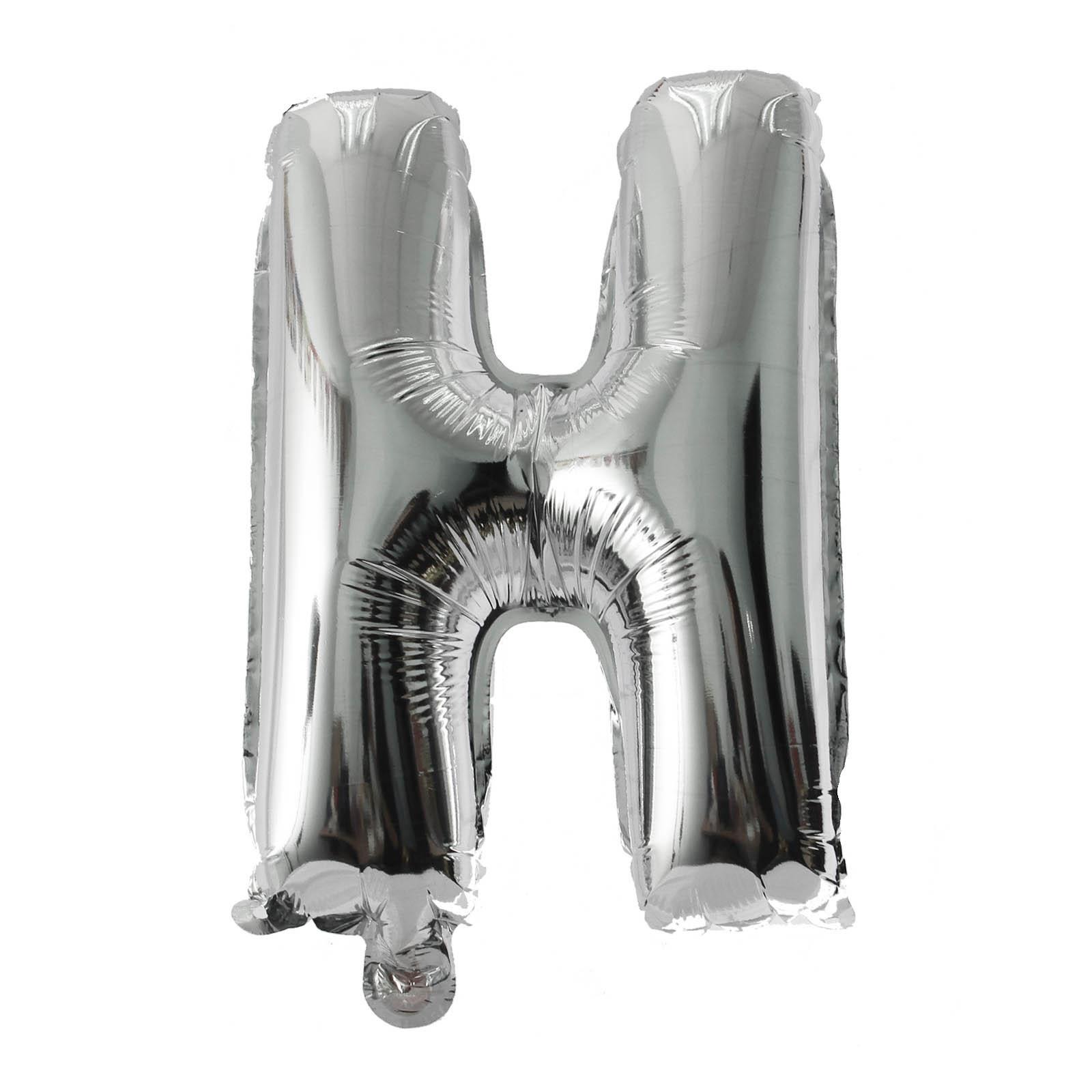Partyforte Alphabet Balloon - H Silver (40 Inch) | NTUC FairPrice