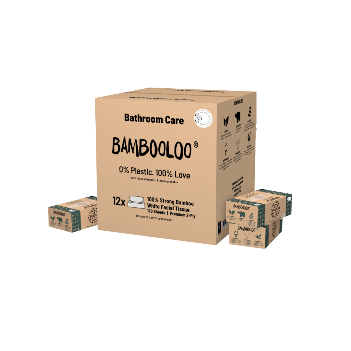 Bambooloo Facial Tissues Bulk Pack | NTUC FairPrice