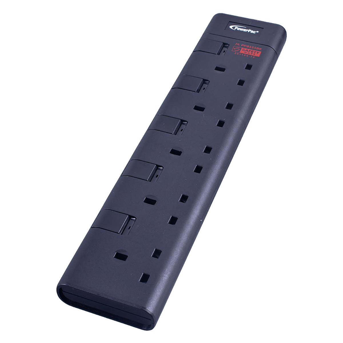 POWERPAC 5Way 3 Meter Extension Cord Black (PP8555BK) | NTUC FairPrice