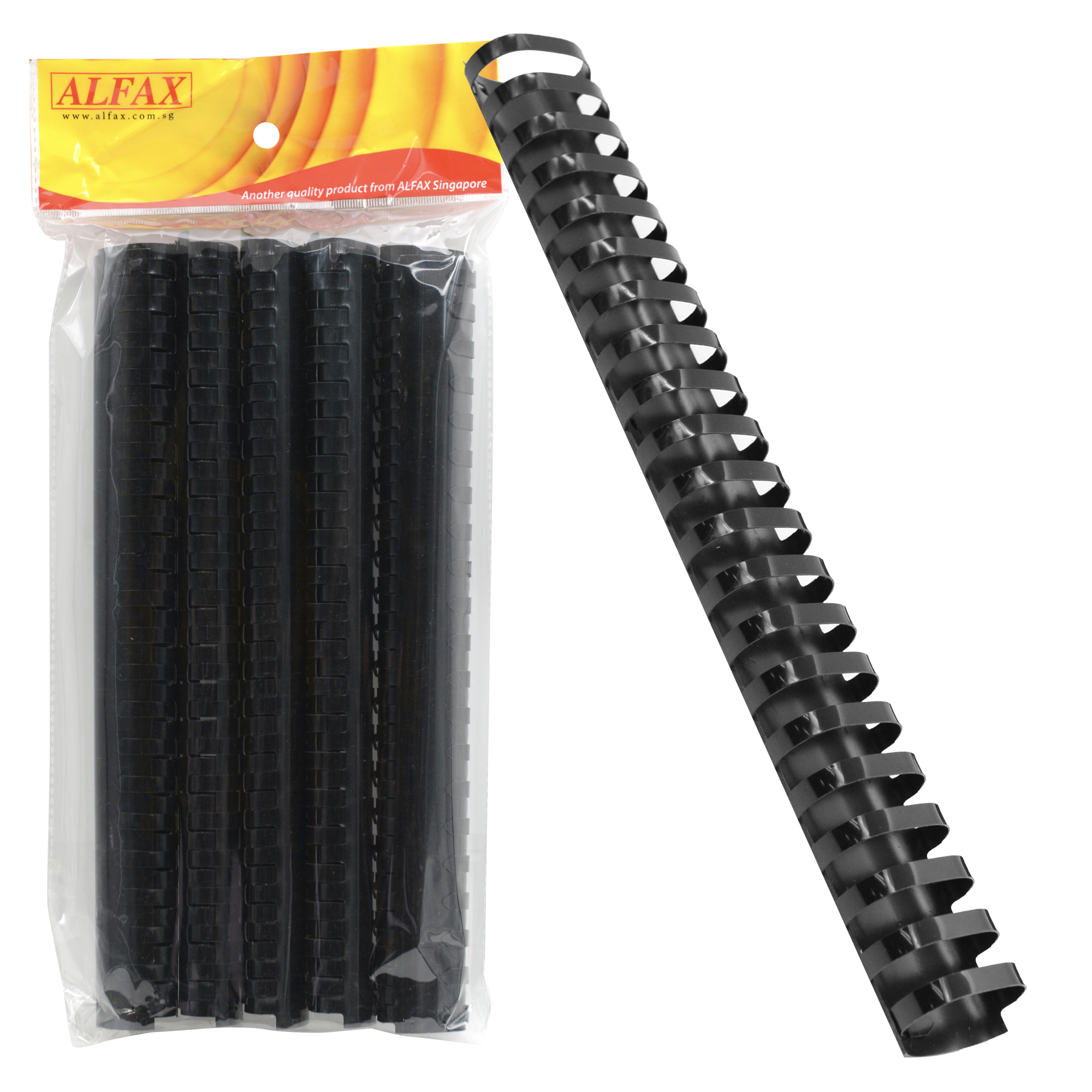 Alfax 138BK Binding Ring 38mm 21Rings A4 - Black | NTUC FairPrice