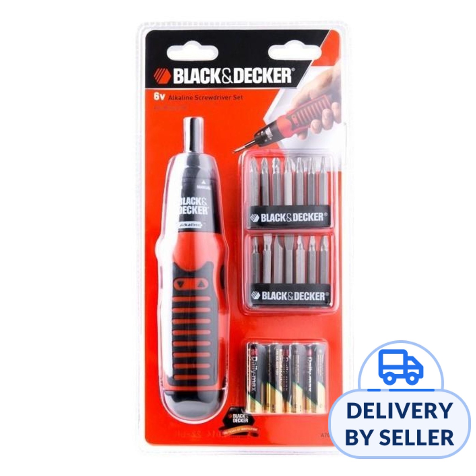Black+Decker Alkaline Screwdriver 6V w/ 14 Pcs Bits - A7073 | NTUC ...