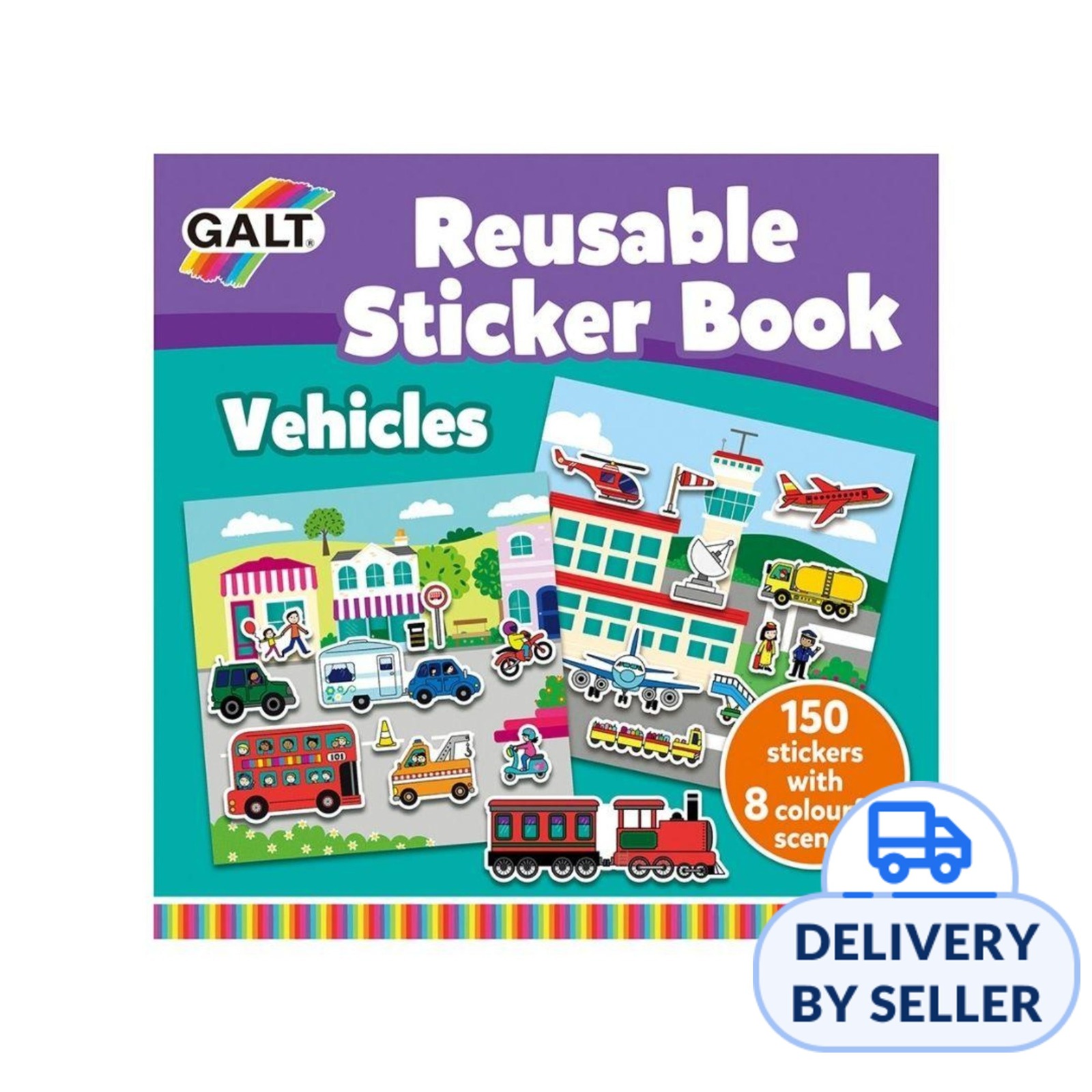 Galt Reusable Sticker Book (Vehicles) | NTUC FairPrice