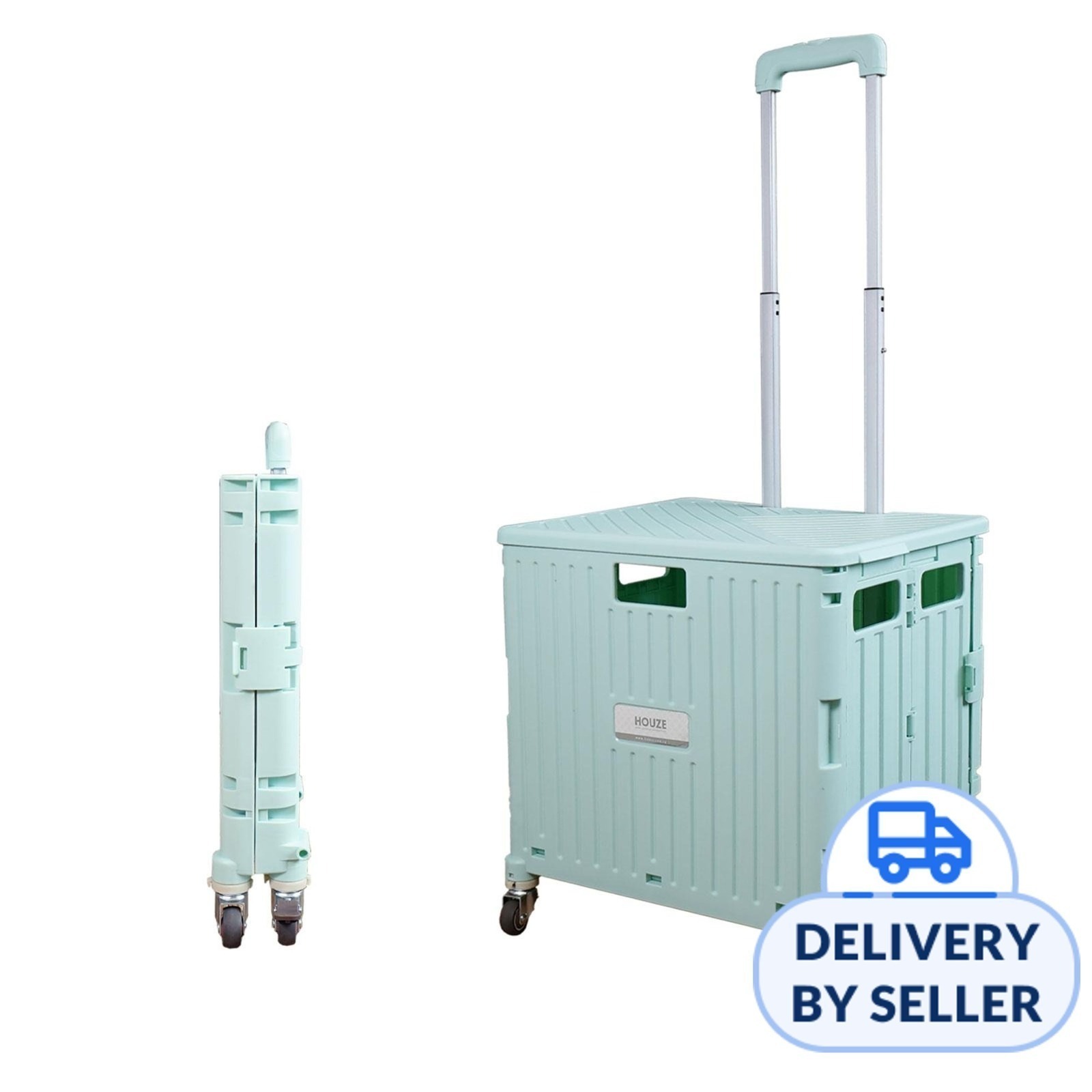 HOUZE Moveet Foldable Shopping Trolley - Green | NTUC FairPrice