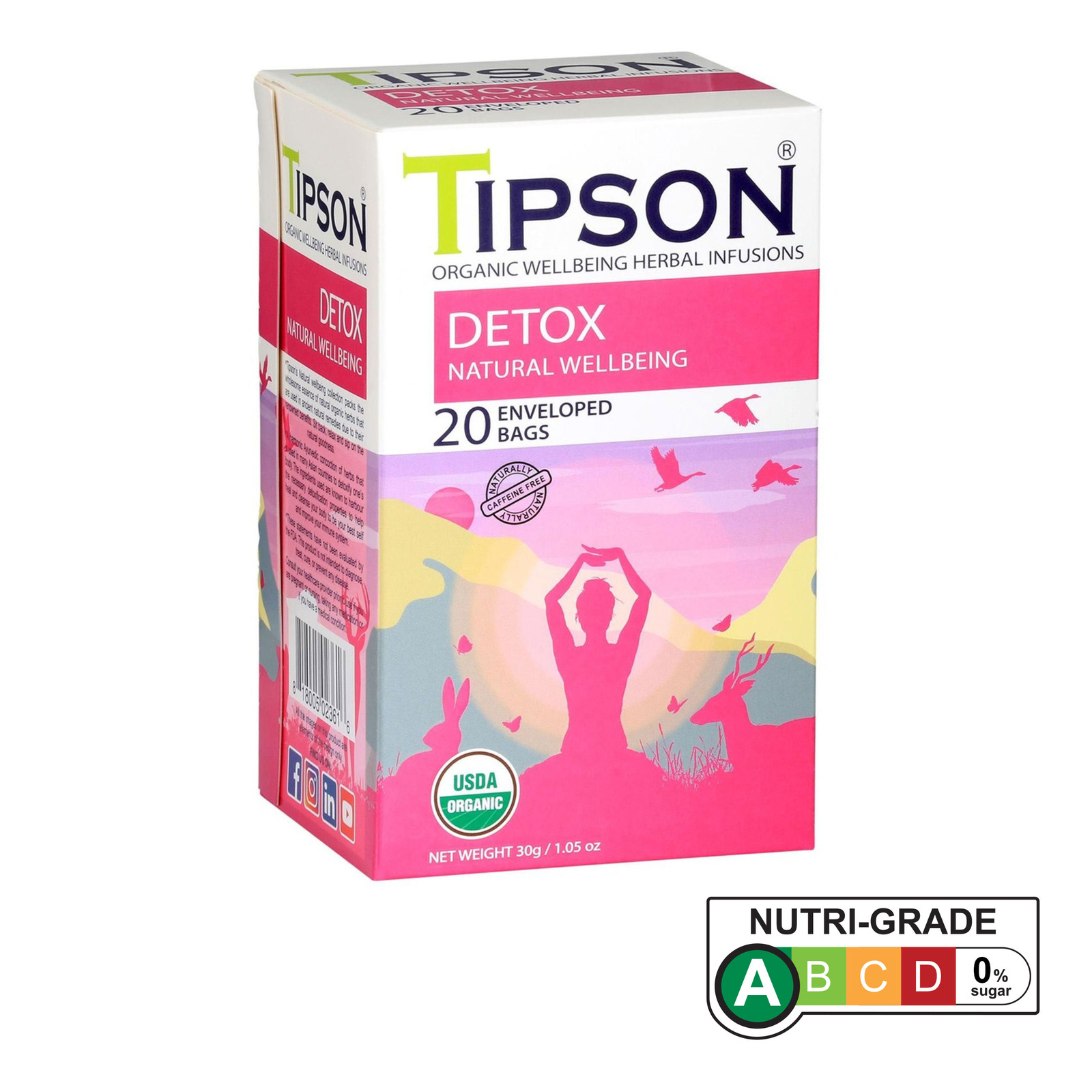 Tipson Organic Wellbeing Caffeine-free Herb Infusions - Detox | NTUC ...