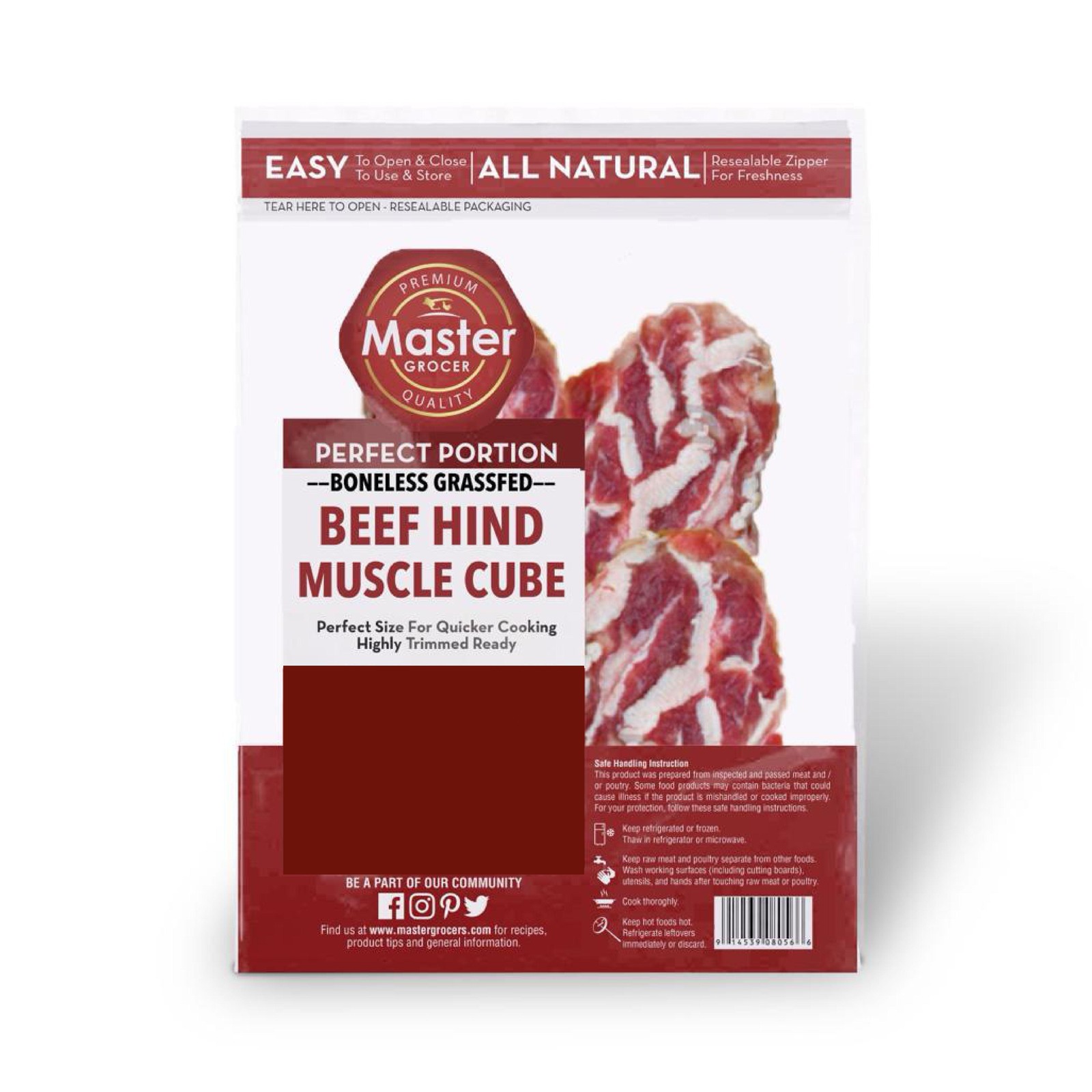 Master Grocer Grassfed Beef Muscle(Shin/Shank)IQF 400G Fr | NTUC FairPrice