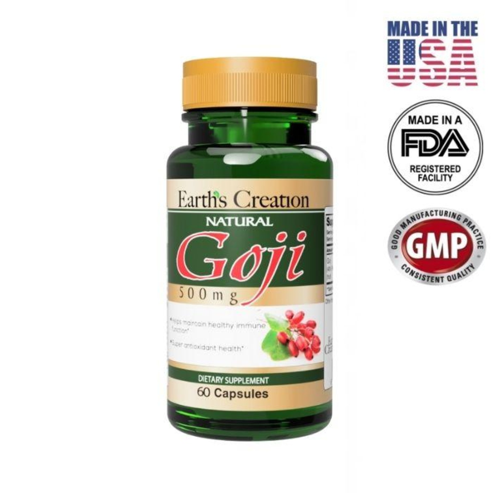 Earth's Creation Natural Goji 500Mg | NTUC FairPrice