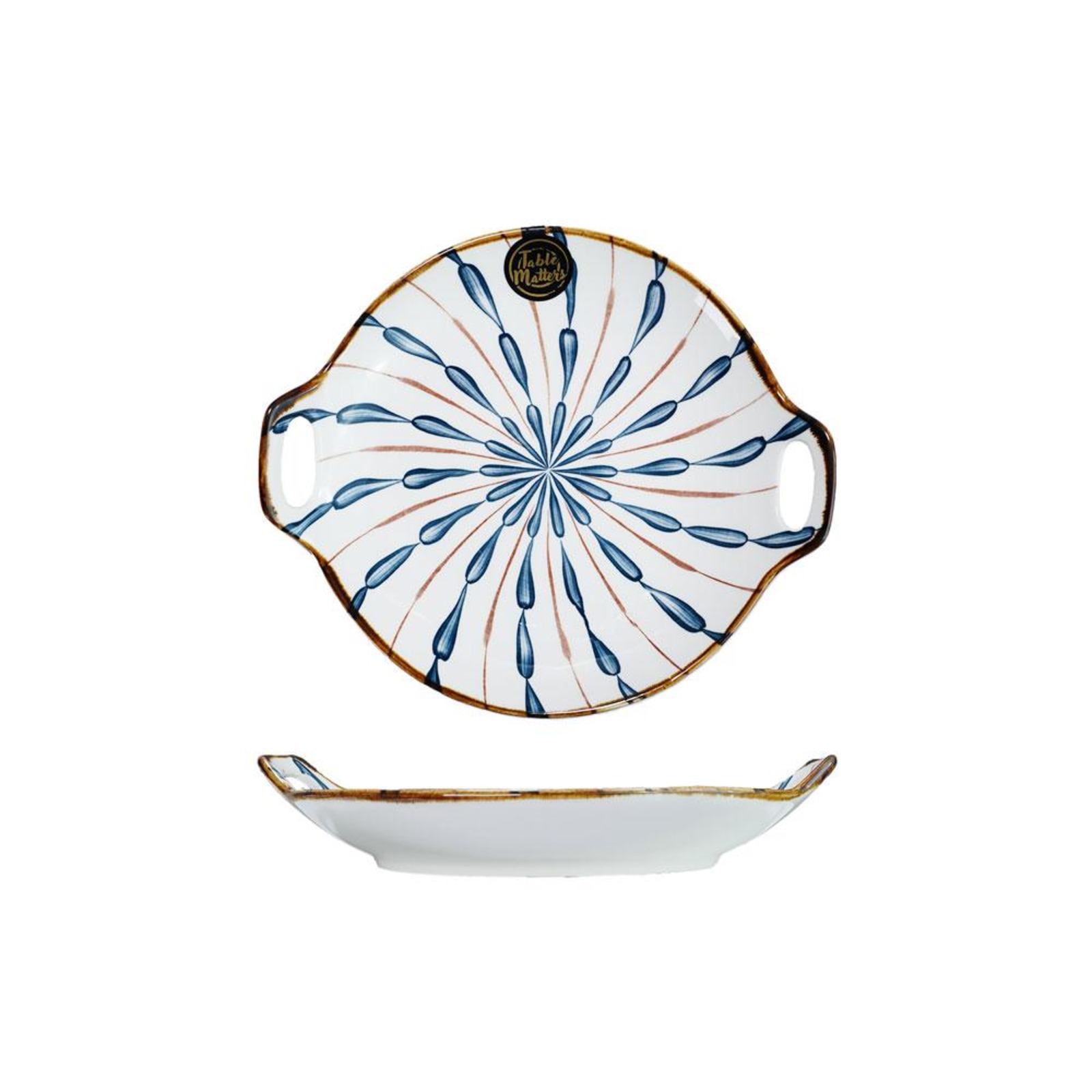 Table Matters Firework - 9.2 Inch Round Plate With Handles | NTUC FairPrice