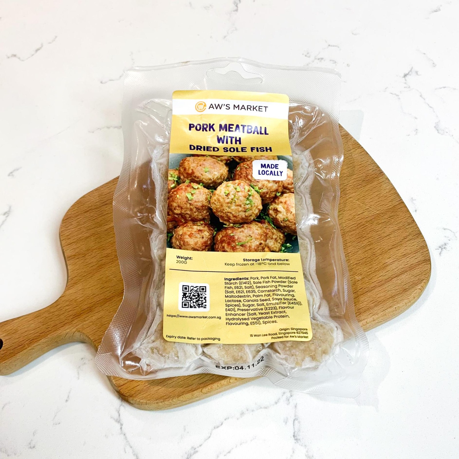 Aw's Market Pork Meatball w Dried Sole Fish | NTUC FairPrice