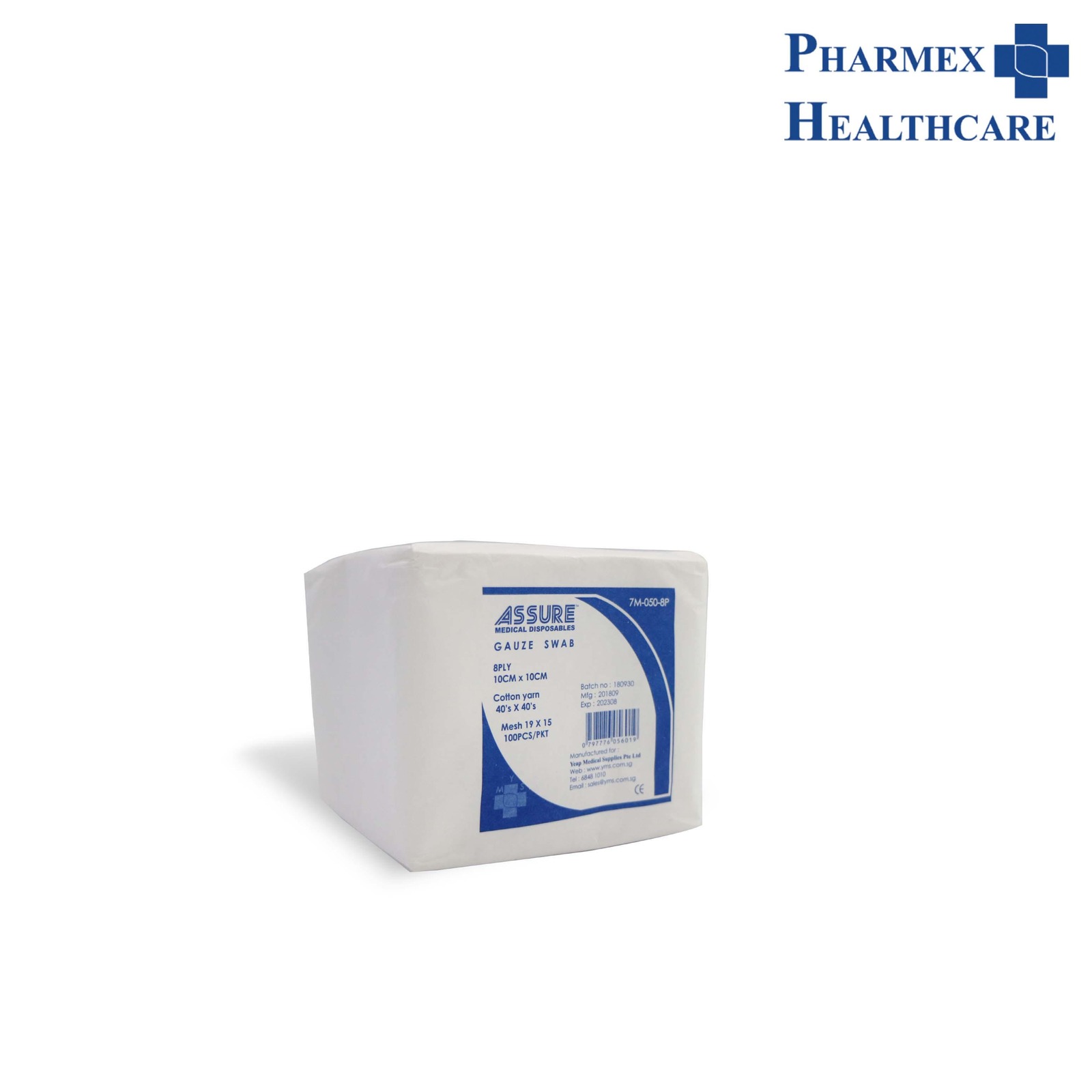 Assure Gauze Swab Non-sterile, 10cm x 10cm, Mesh 19x15, 8 Ply | NTUC ...