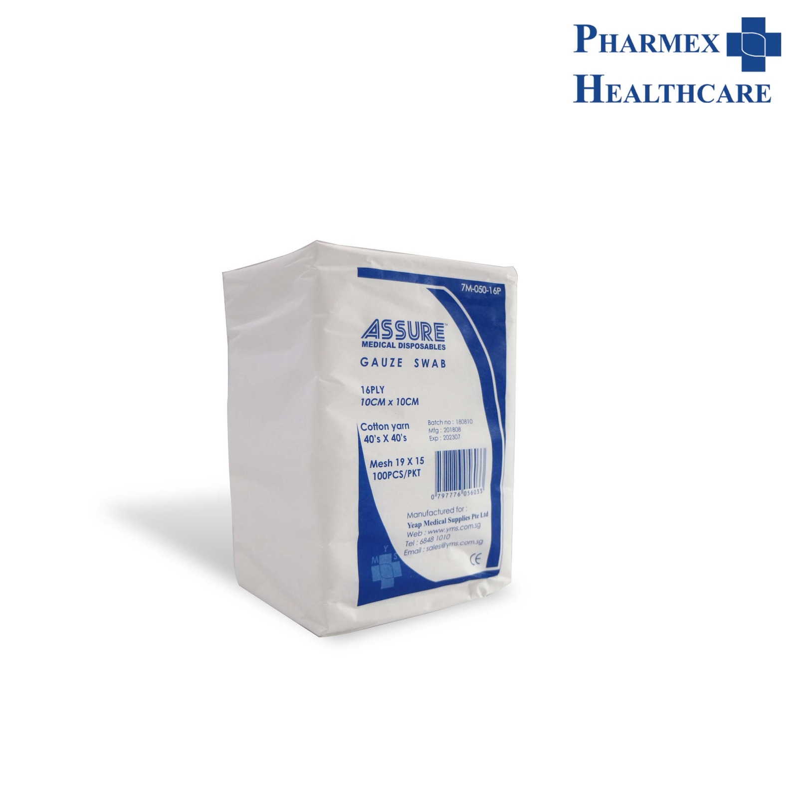 Assure Gauze Swab Non-sterile, 10cm x 10cm, Mesh 19x15, 16 Pl | NTUC ...