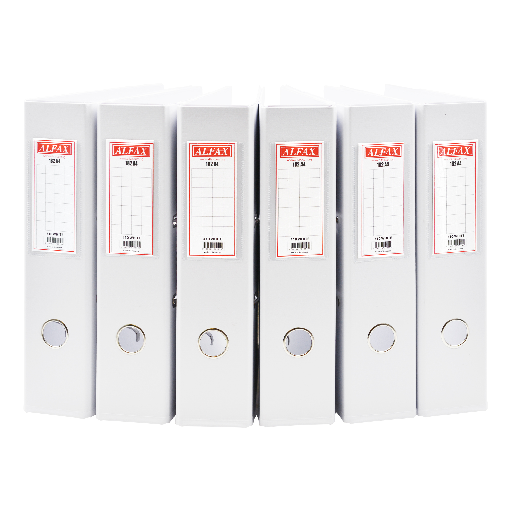 Alfax 182A4 Pvc Arch File 3inches - White (#10) | NTUC FairPrice