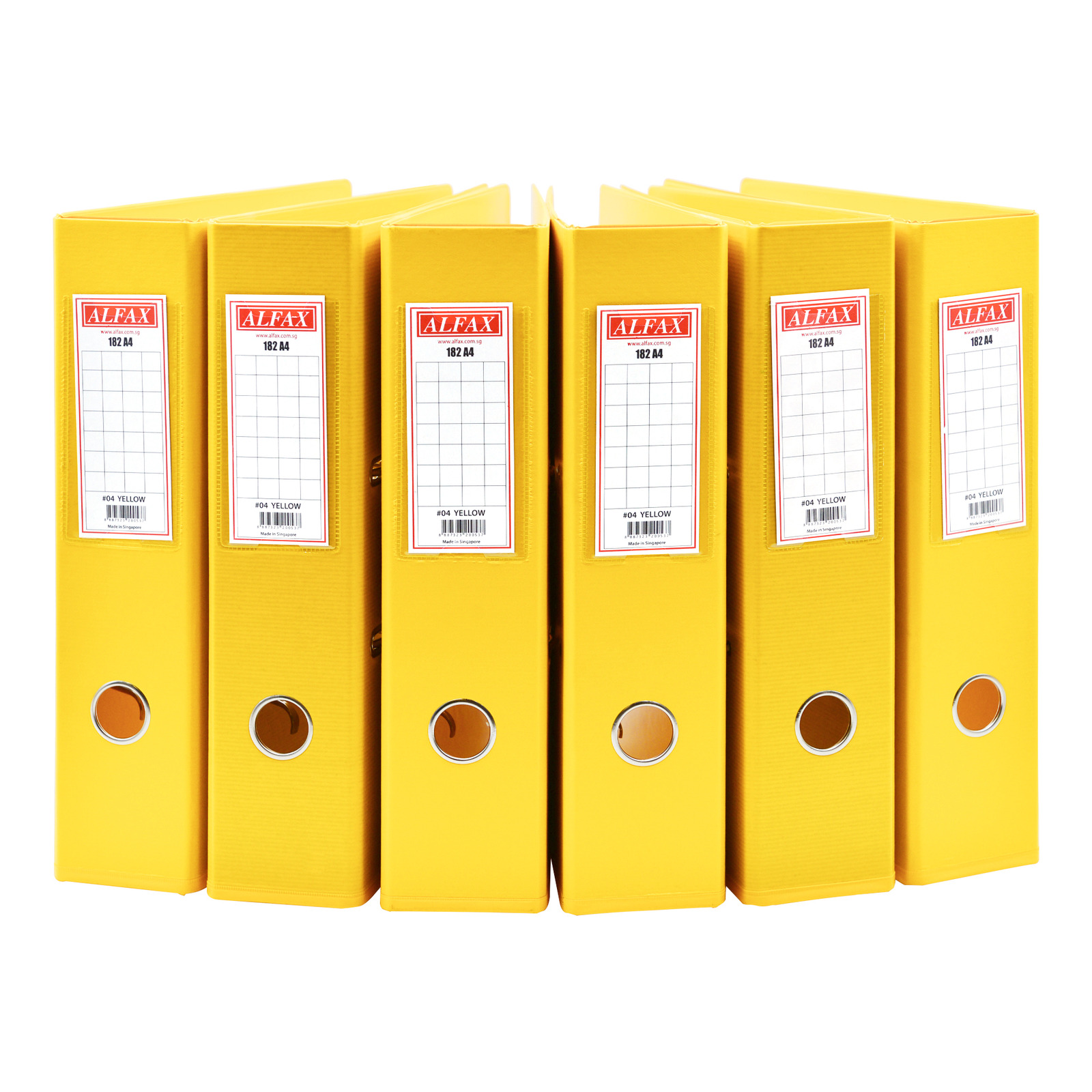 Alfax 182A Pvc Arch File 3inches A4 Yellow #04 | NTUC FairPrice