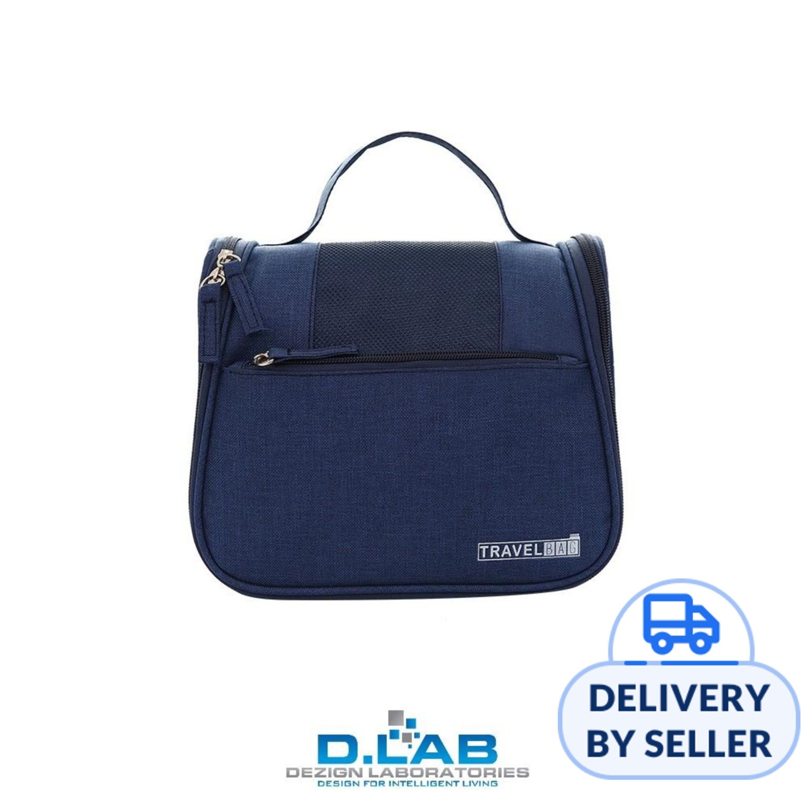 D.LAB Toiletry Travel Bag With Hook (Blue) | NTUC FairPrice
