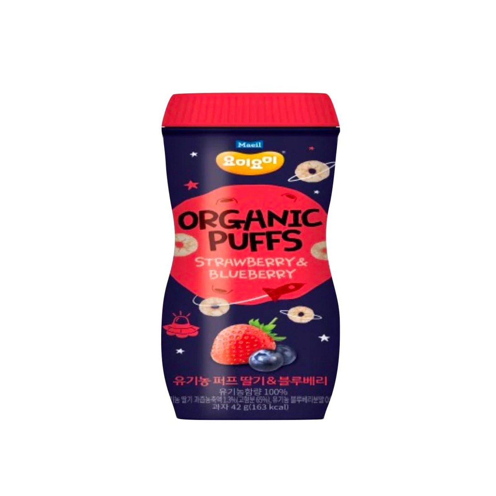 Maeil Maeil Yummy Organic Puff - Strawberry & Blueberry | NTUC FairPrice