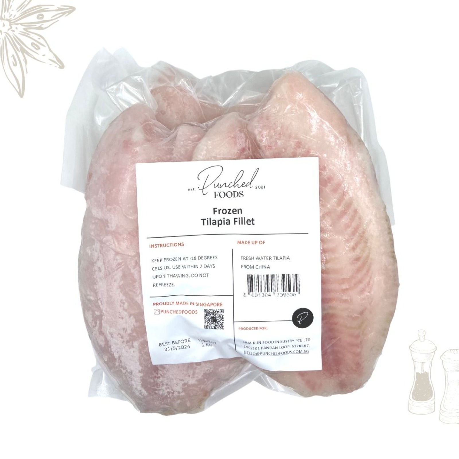 Punched Foods Frozen Tilapia Fillet | NTUC FairPrice