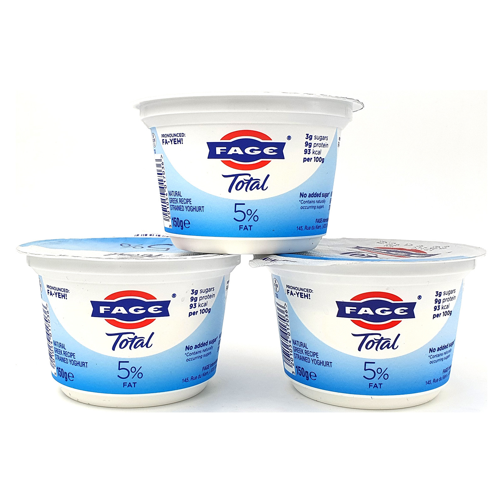 Fage Total 5% Fat Natural Greek Yogurt Bundle (150G X 3) | NTUC FairPrice