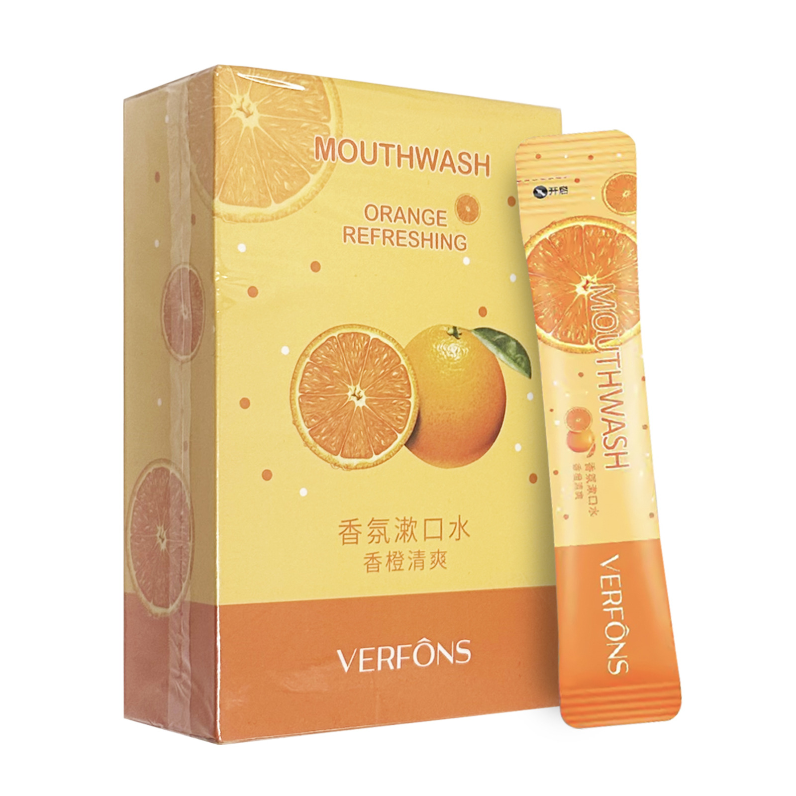 Verfons Portable Orange Refreshing Mouthwash Sticks | NTUC FairPrice