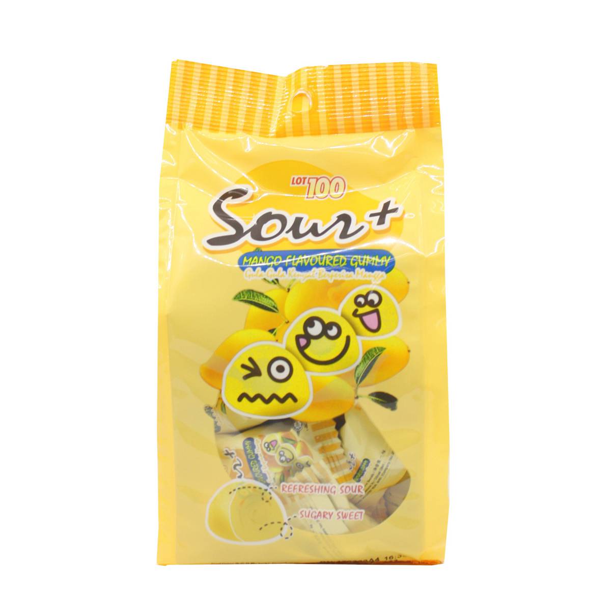 Lot 100 Sour+ Gummy (Mango) 95G | NTUC FairPrice