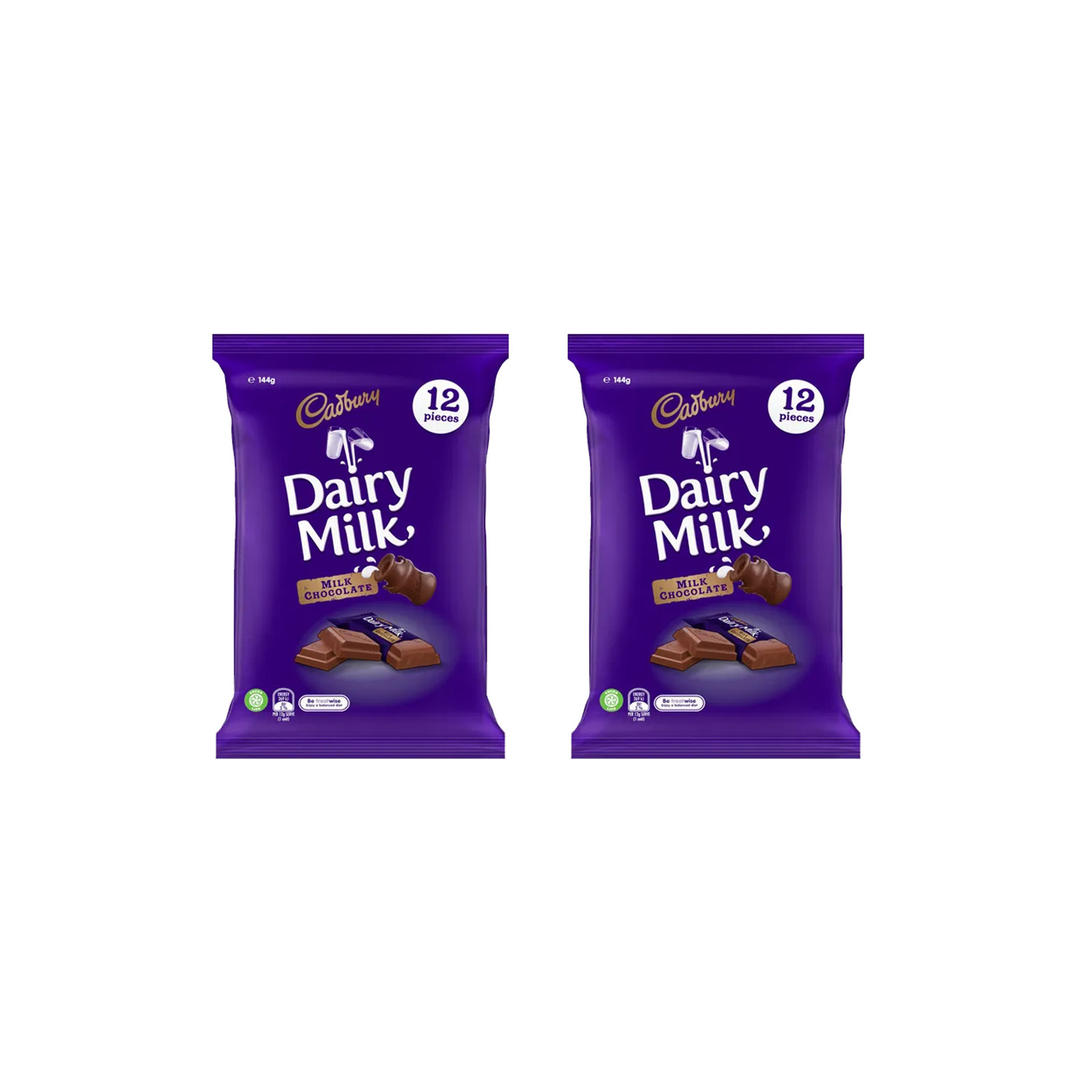 Cadbury Dairy Milk Sharepack 144g Bundle of 2 | NTUC FairPrice