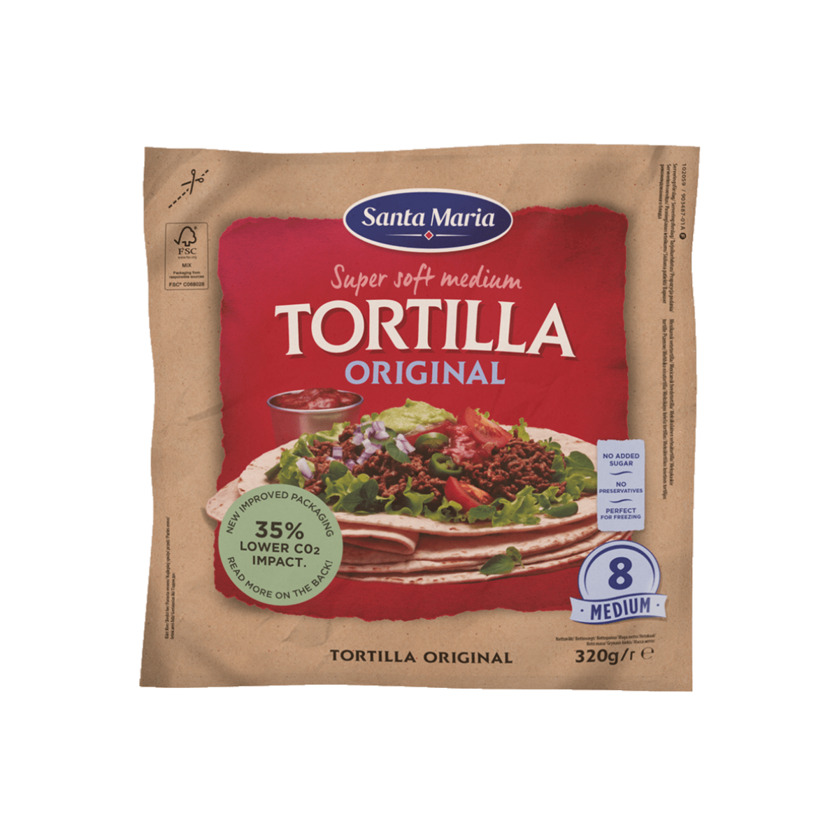 Santa Maria Tortilla Wrap Original - Medium | NTUC FairPrice
