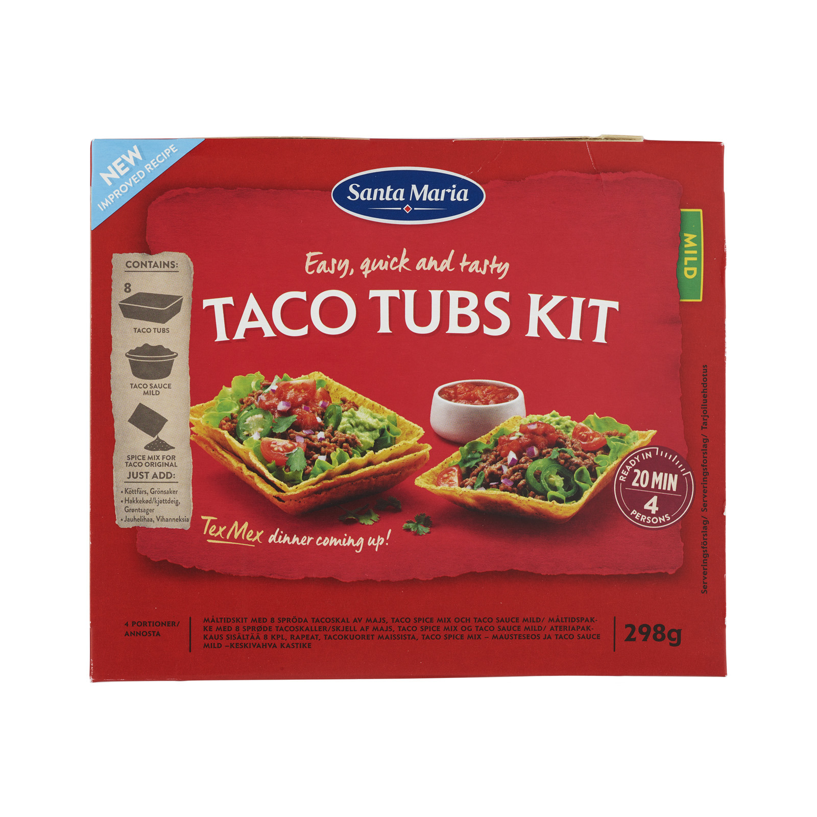 Santa Maria Tex Mex Taco Tubs Dinner Kit, 298G | NTUC FairPrice
