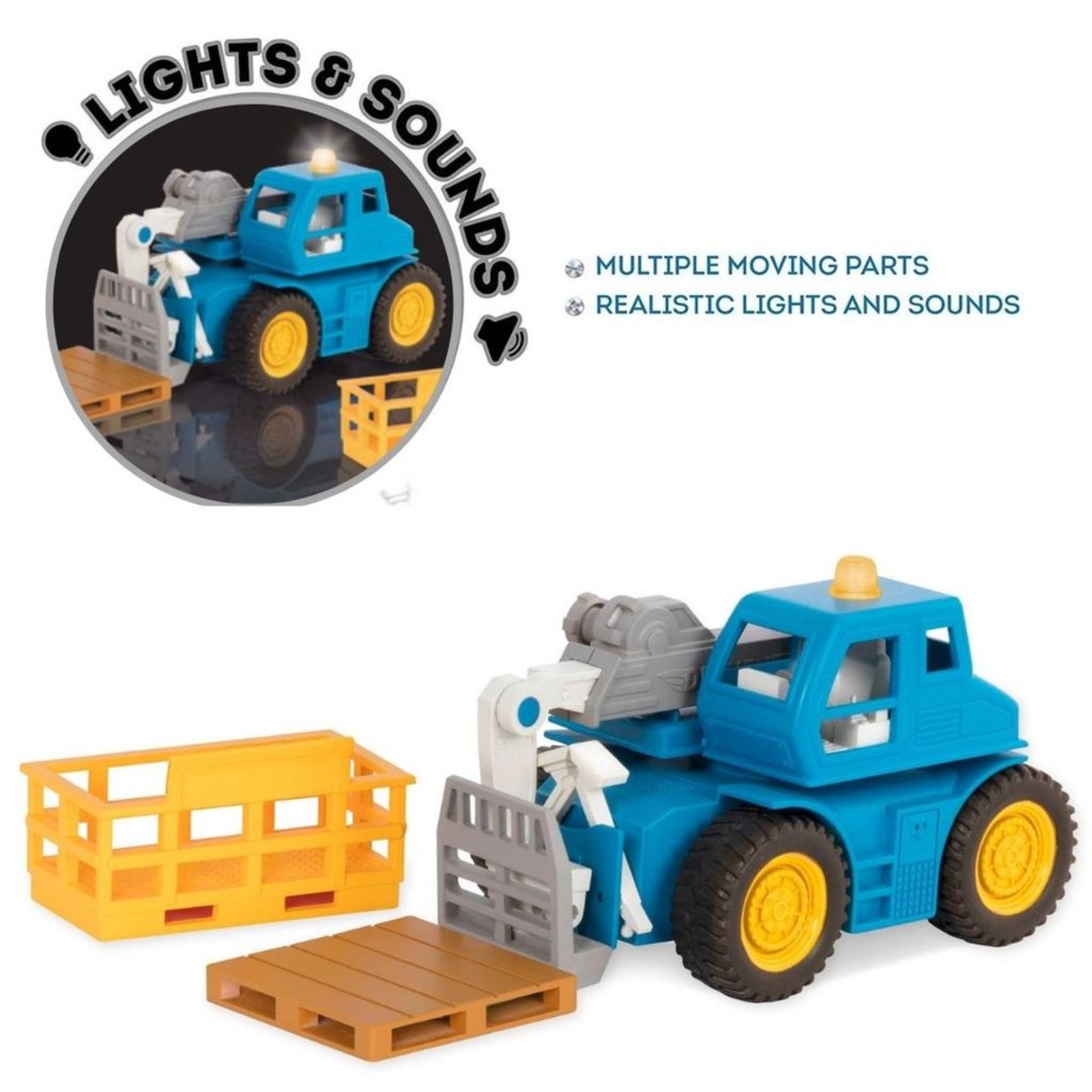 Driven By Battat Micro Series Blue Telehandler | NTUC FairPrice